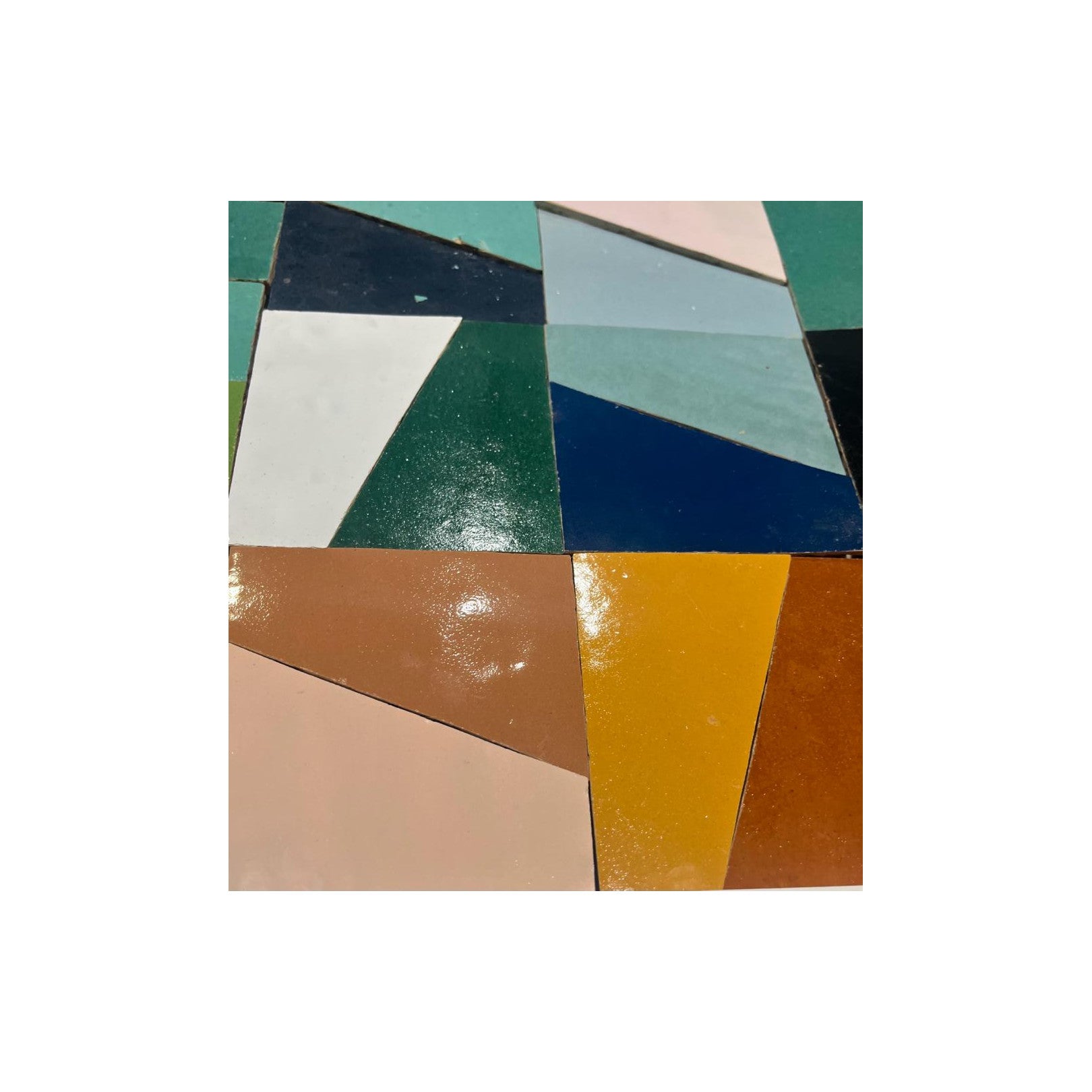 Zellige Marocain traditionnel couleur : Vert anglais - 24 - format ...