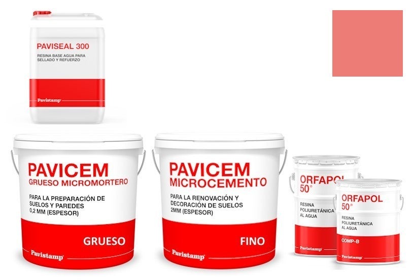 Kit Microcemento 15 m2 MONOCOMPONENTE para paredes y suelos de cerámica ...