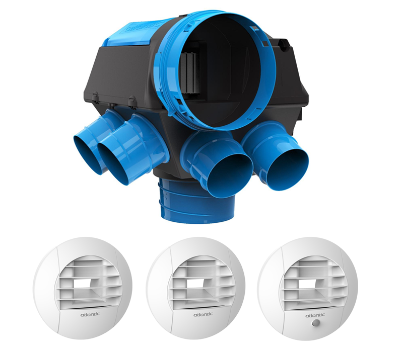 Kit VMC simple flux hygro à Pile - KT HYGROCOSY BC ATLANTIC - 412294 ...