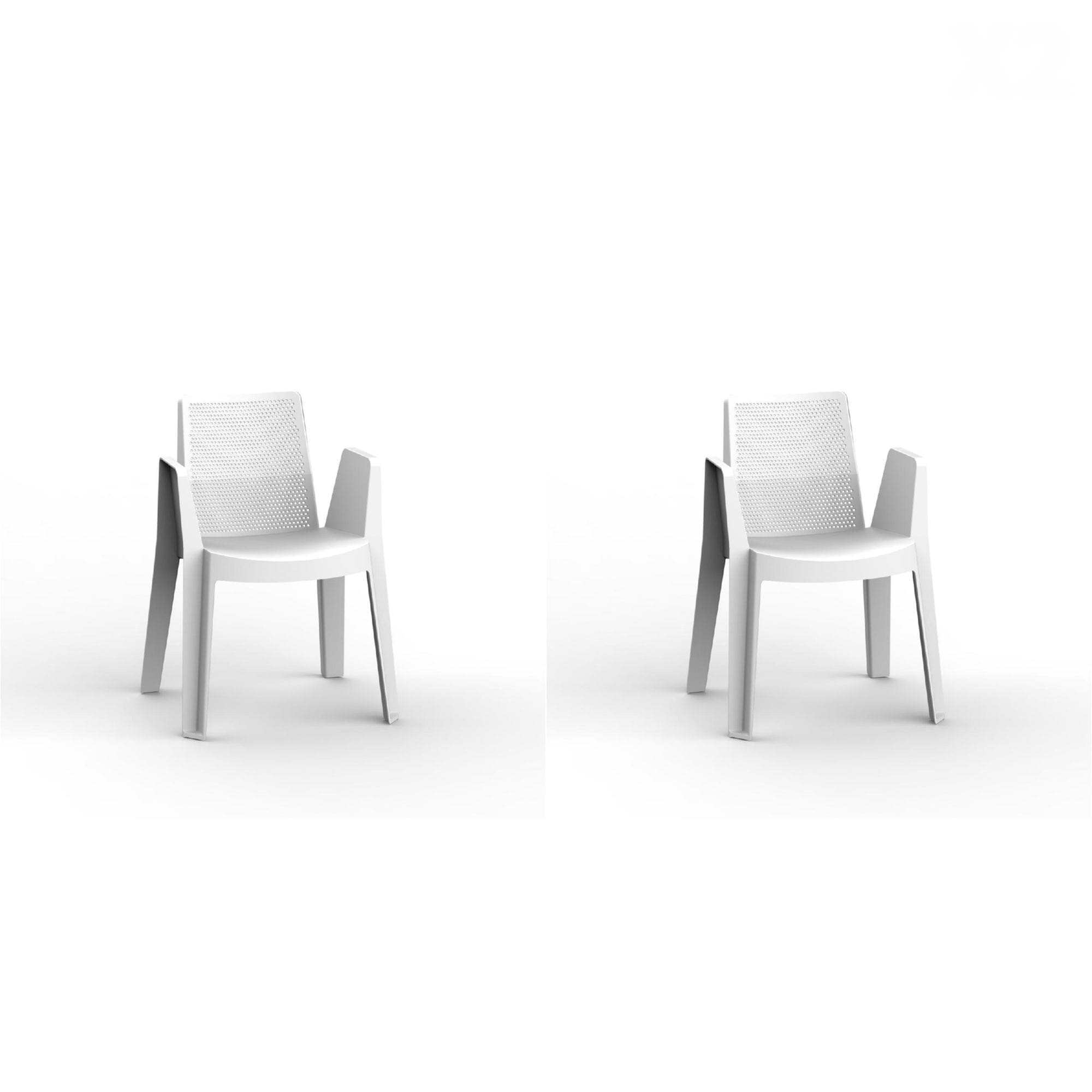 Garbar PLAY Set 2 Silla Con Brazos Interior, Exterior Blanco | Leroy Merlin