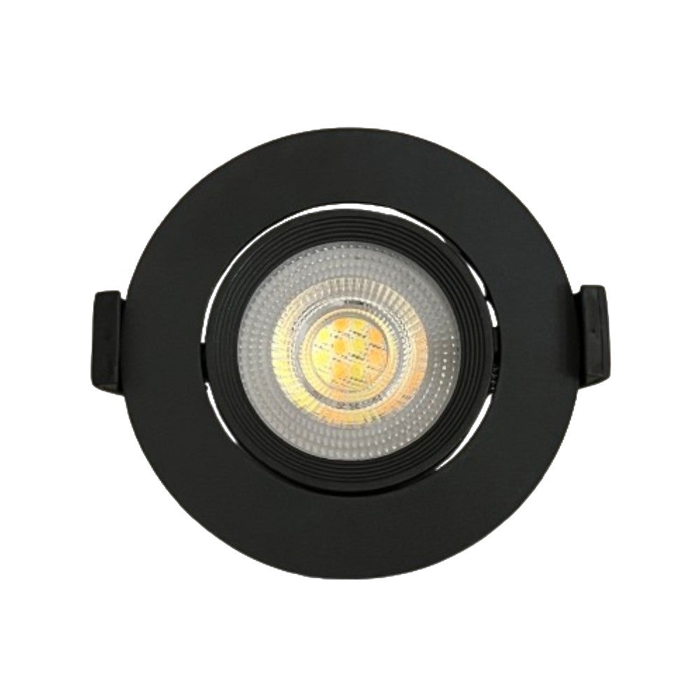 Spot LED Downlight CCT Rond Orientable 7W Noir Coupe Ø 70mm - Digilamp ...