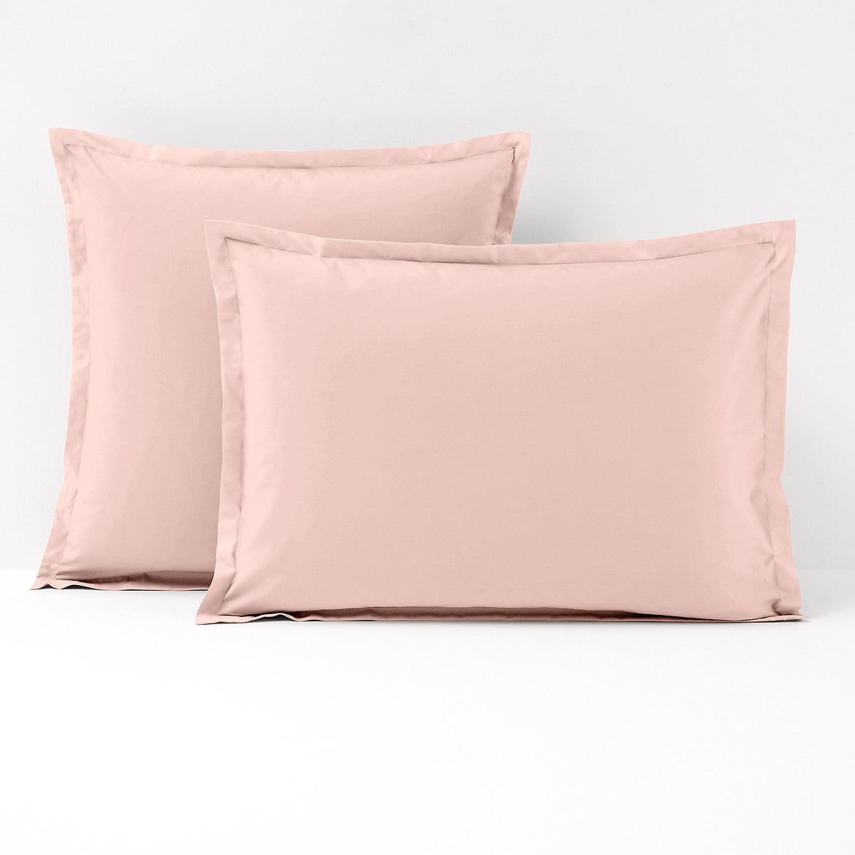 Taie d'oreiller en percale de coton Scenario - Rose poudré - 50 x 80 cm ...