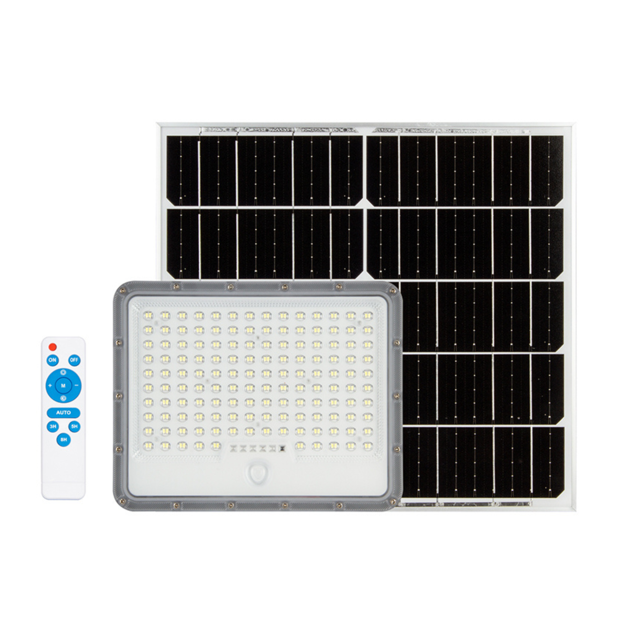 Proyector Led Solar 200W 2500 Lúmenes Con Sensor 184 Leds Con Mando ...