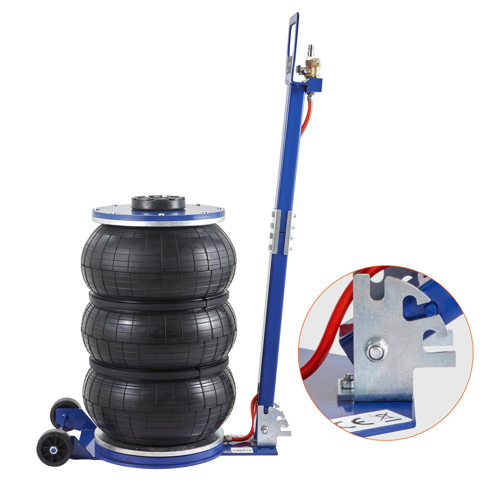 Gato neumático de triple bolsa de 5 toneladas/11,000 lb, gato neumático ...