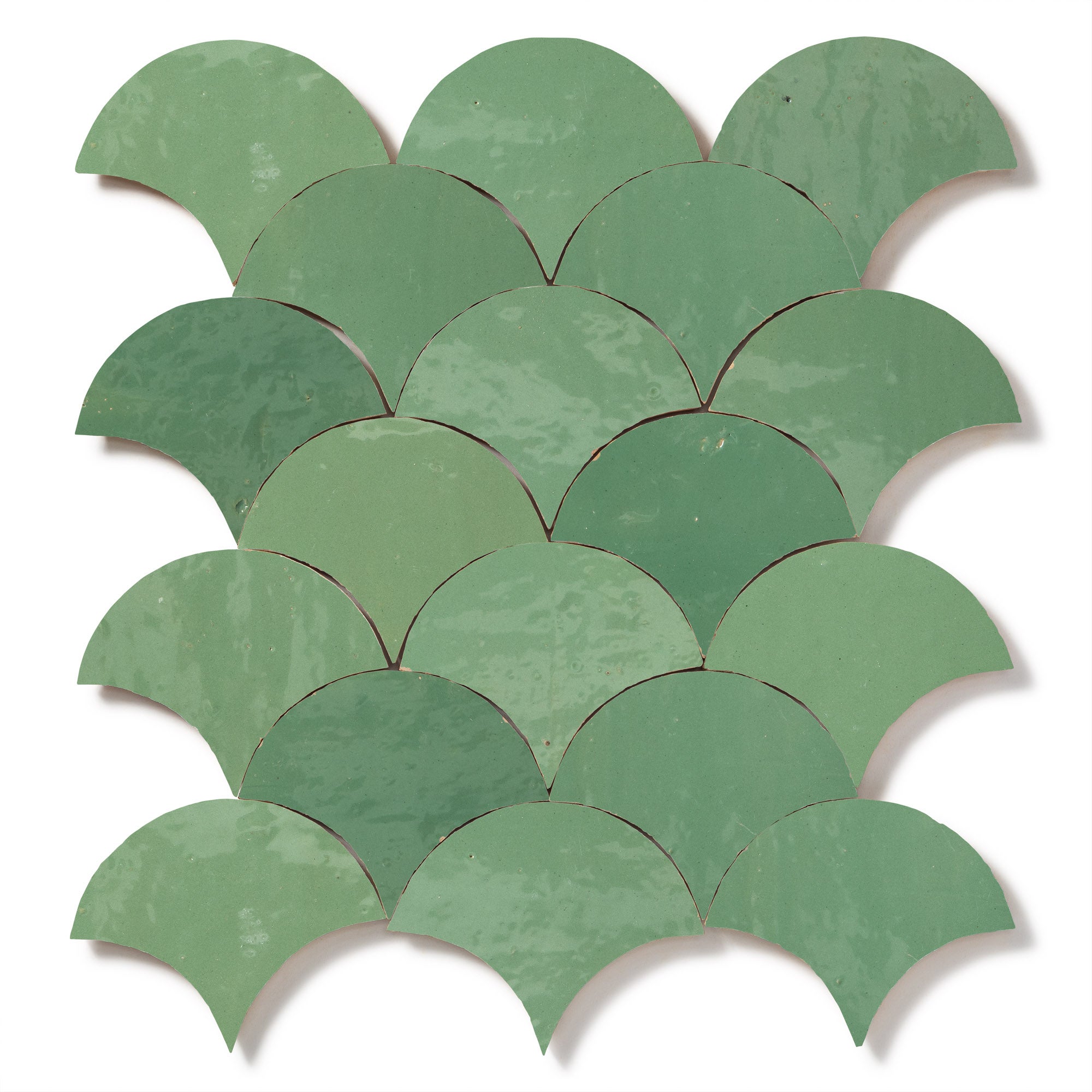 Zellige Marocain Artisanal Véritable - Vert Amande Ecaille grand 10x12 ...