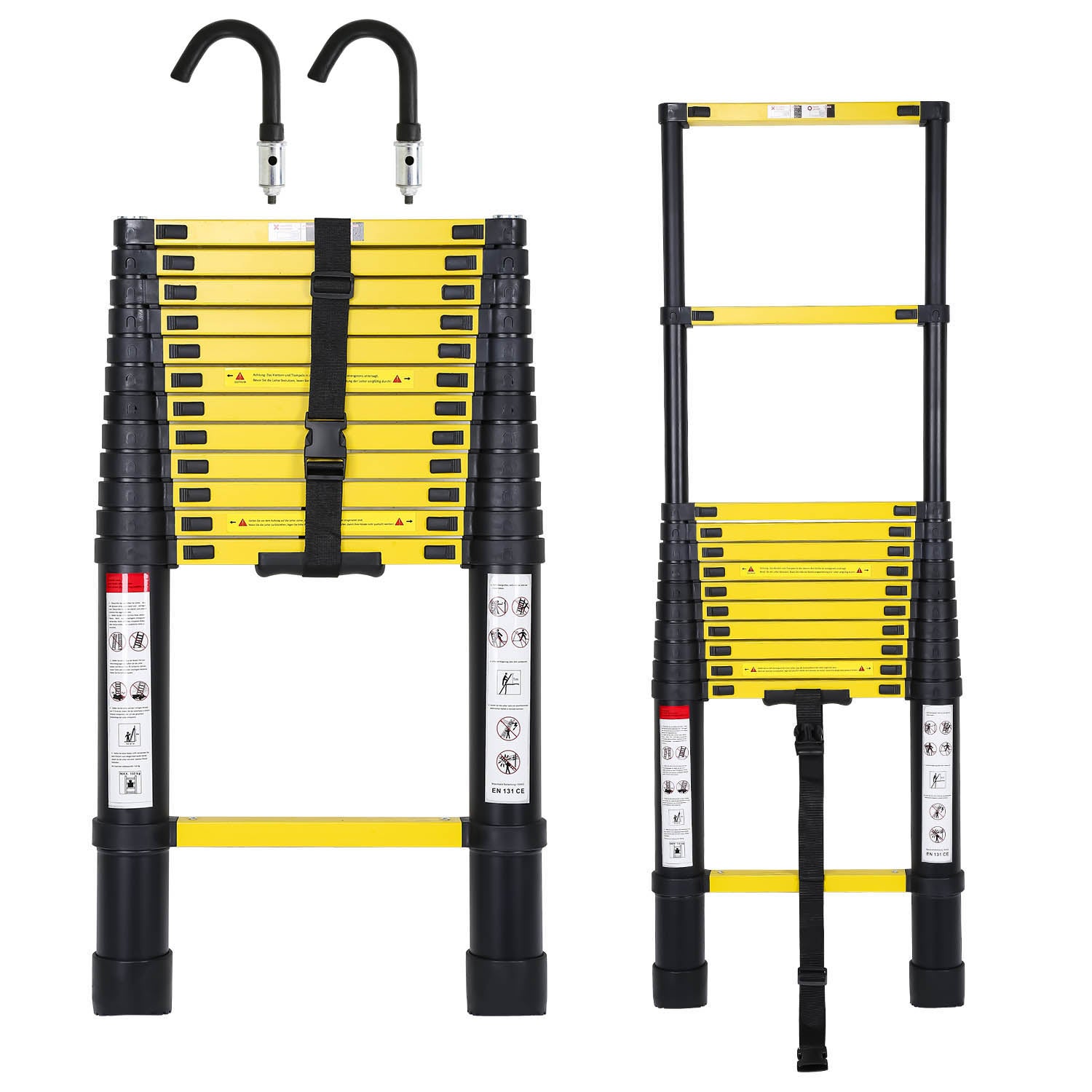 Escalera telescópica Escalera extensible ligera de aluminio ...