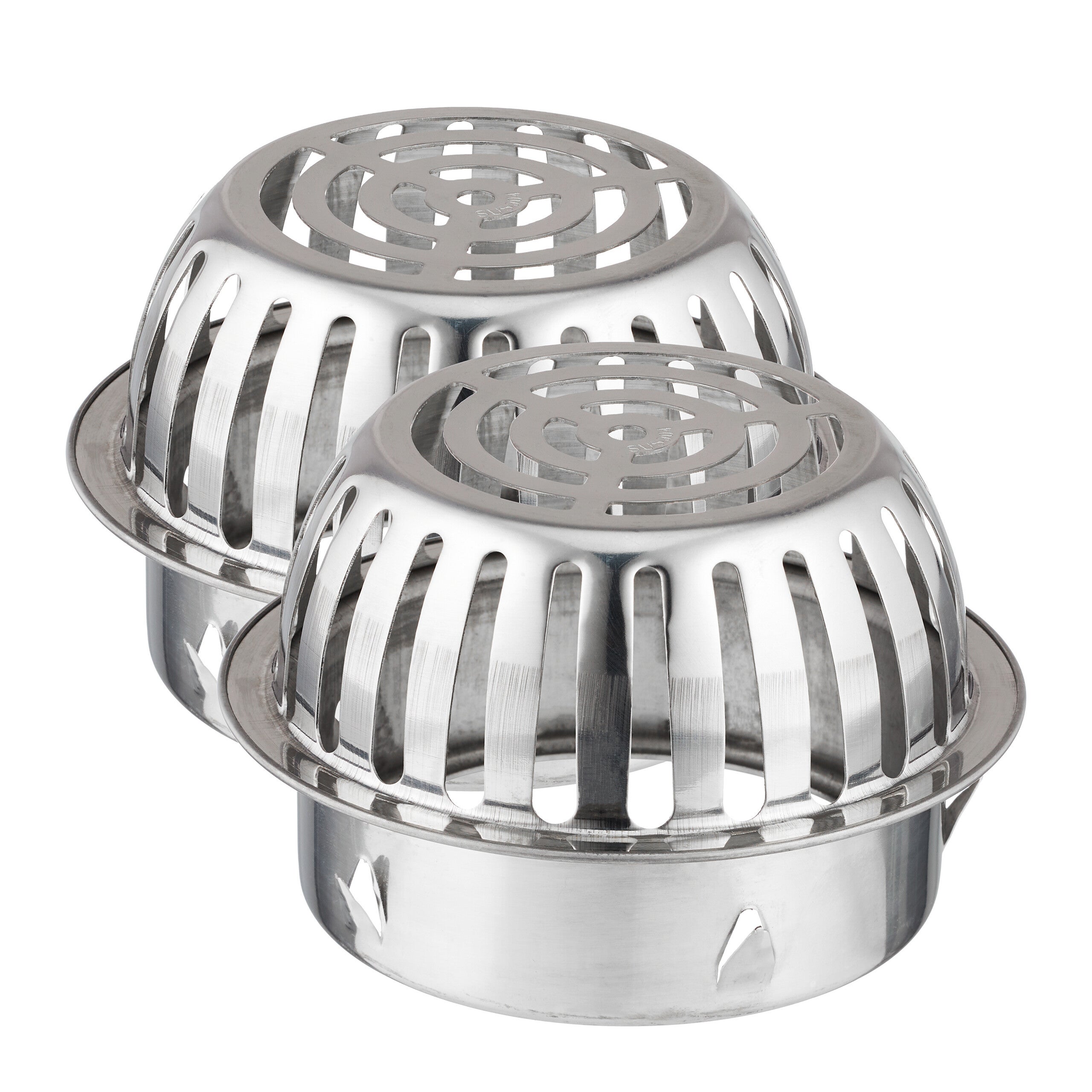 Relaxdays Filtri per Grondaie, Set da 2, Acciaio inox, Protezione Tubi ...