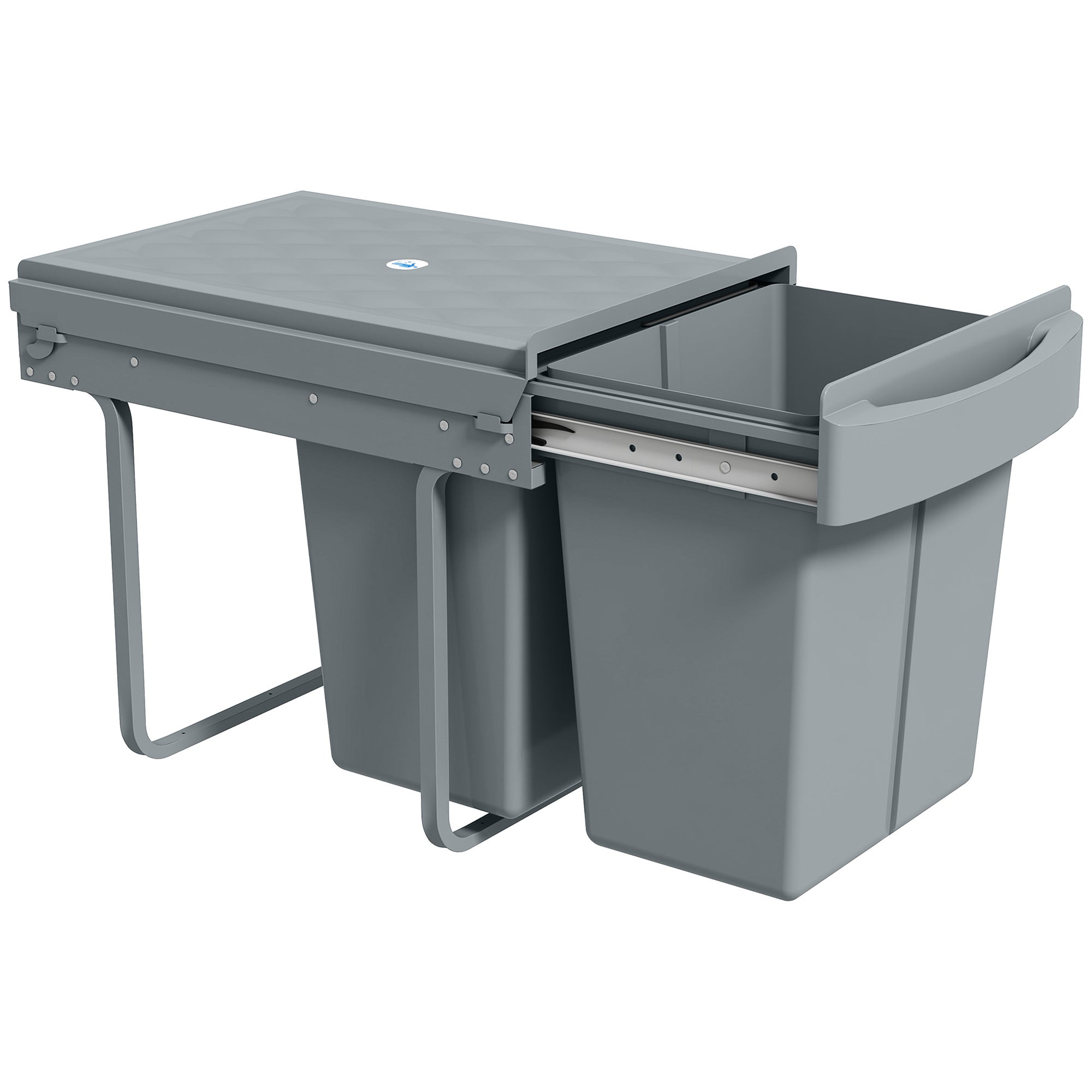 Poubelle sous évier avec 2 bacs de recyclage amovibles (2 x 20 L ...