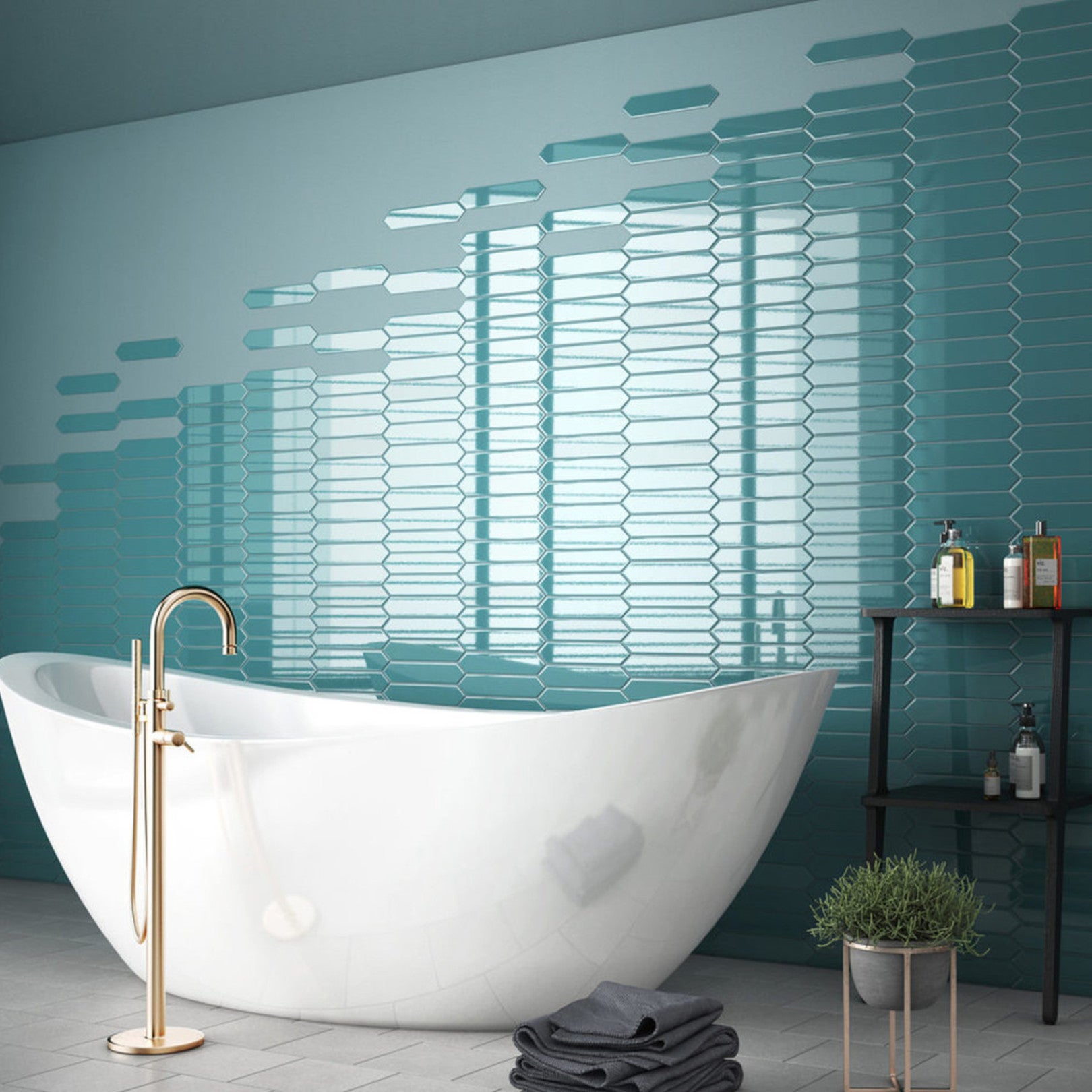 Carrelage mural faïence Arrow crayon Crayon 25x5 cm Blush pink ...