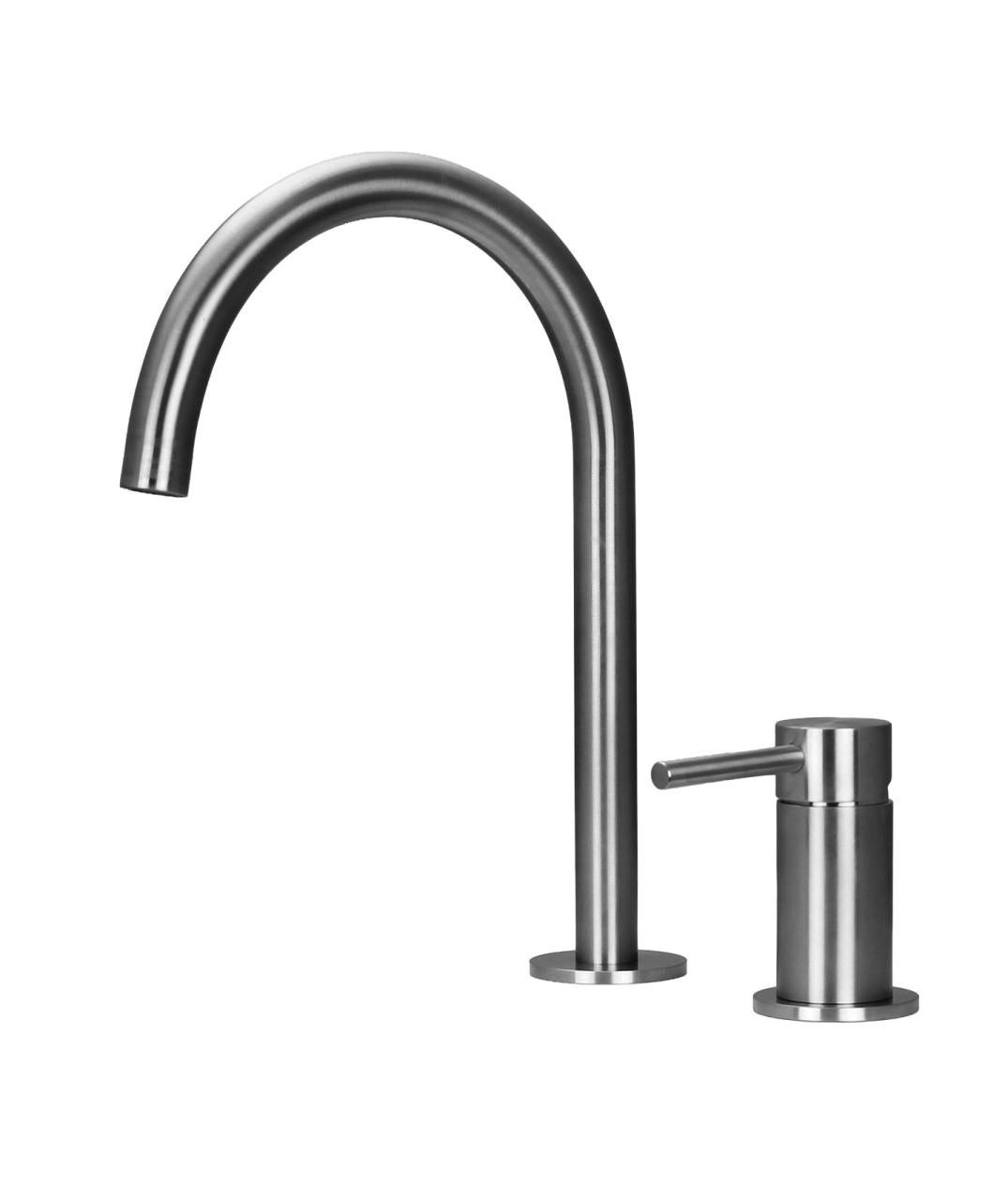 Pure.Sink Luxion Robinet de cuisine en acier inoxydable massif a 2 ...