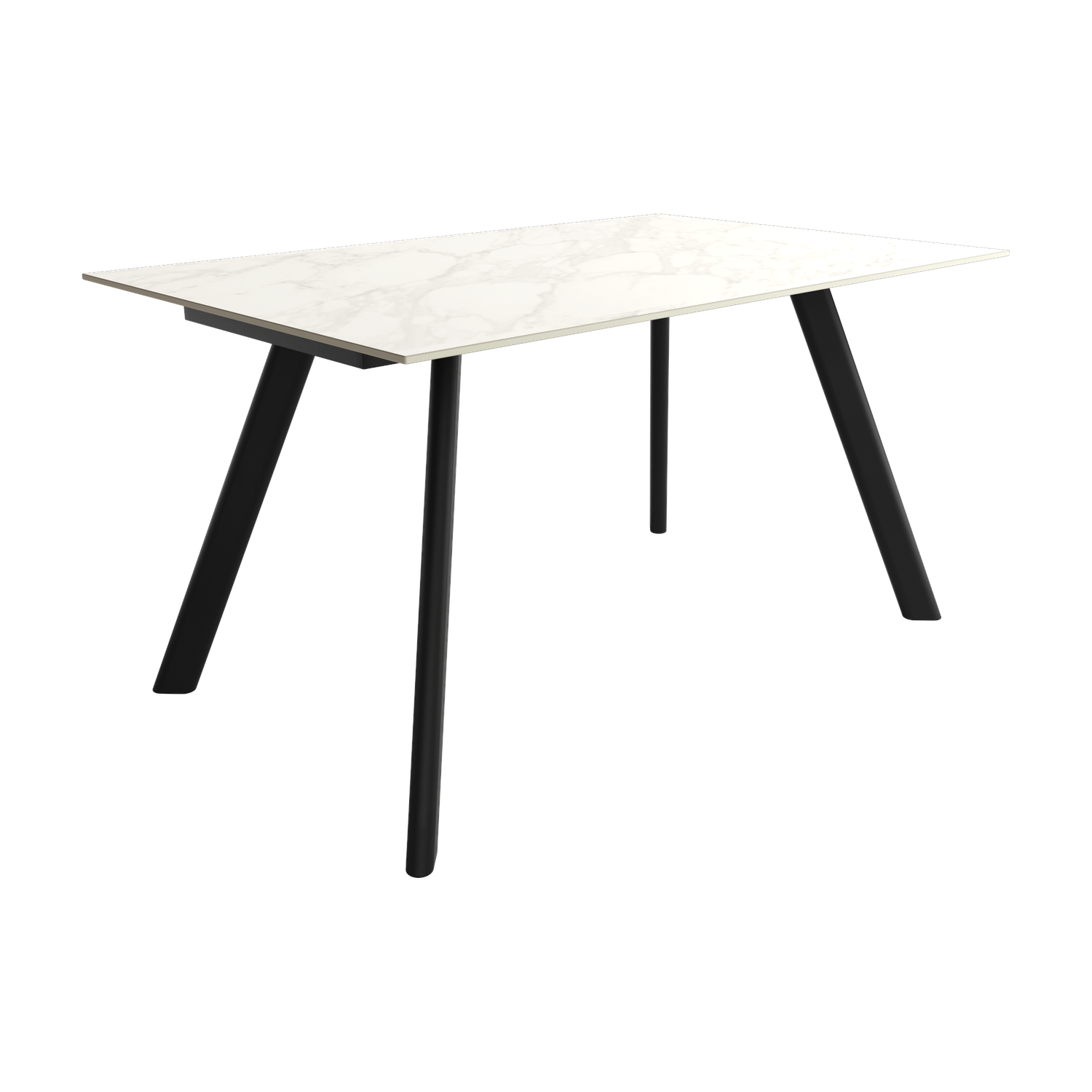 MESA RECTANGULAR FIJA OMAN - NEGRO - 180x90cm | Leroy Merlin