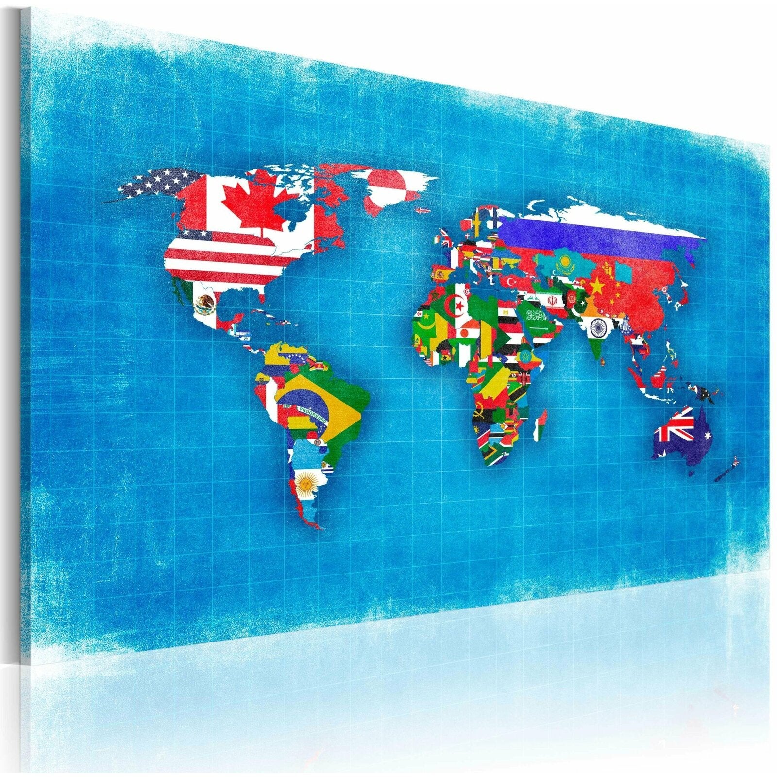 Tableau drapeaux du monde - 90 x 60 cm | Leroy Merlin