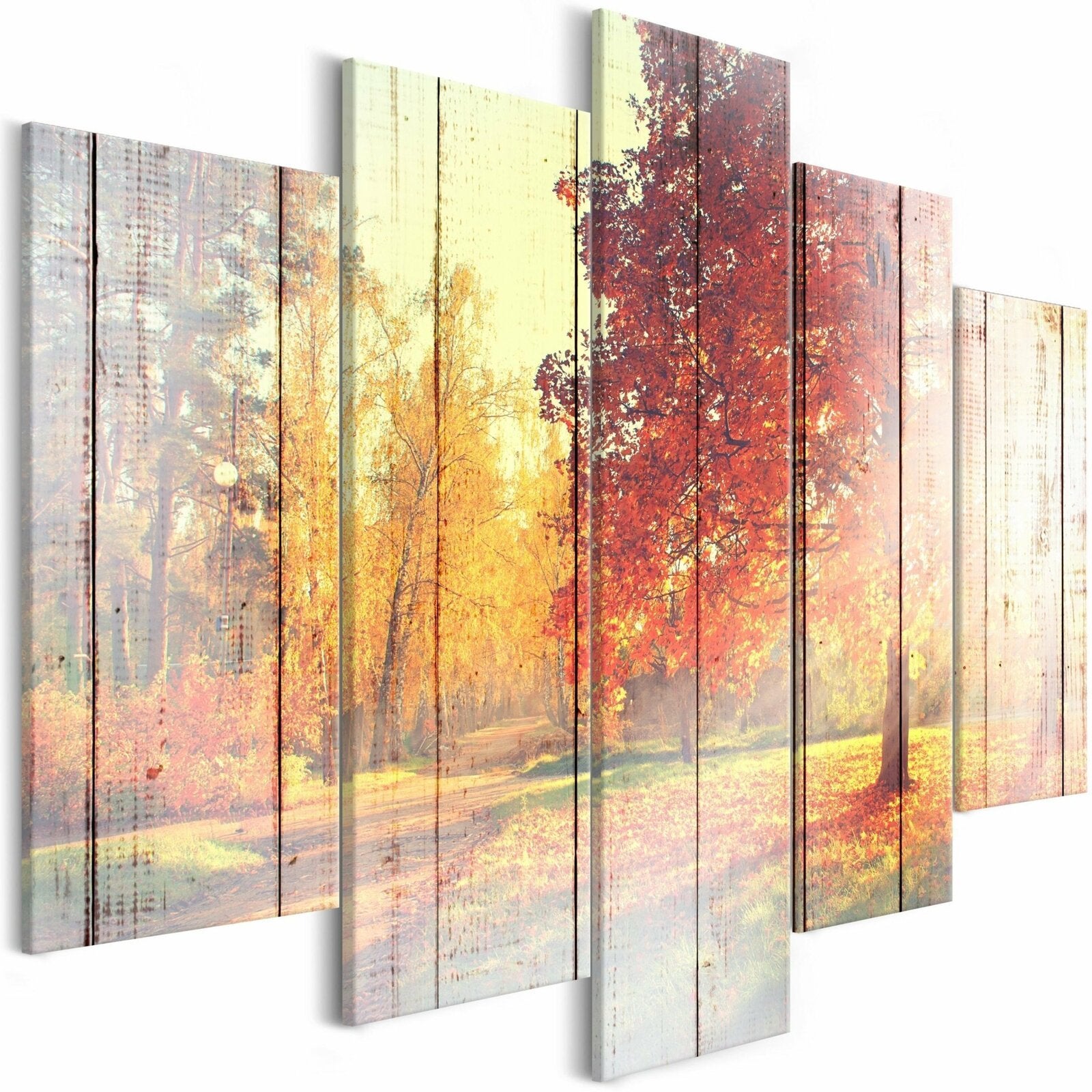 Tableau soleil d'automne large - 100 x 50 cm | Leroy Merlin