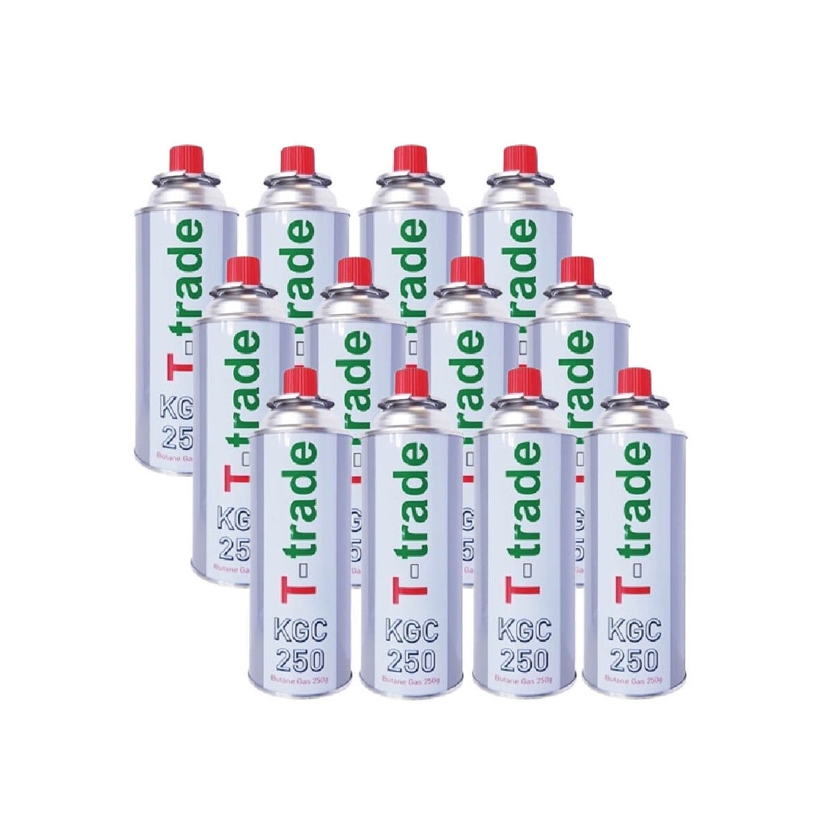 Cartouches gaz X12 Butane 250gr Camping Bouteille de gaz TRADE pour ...