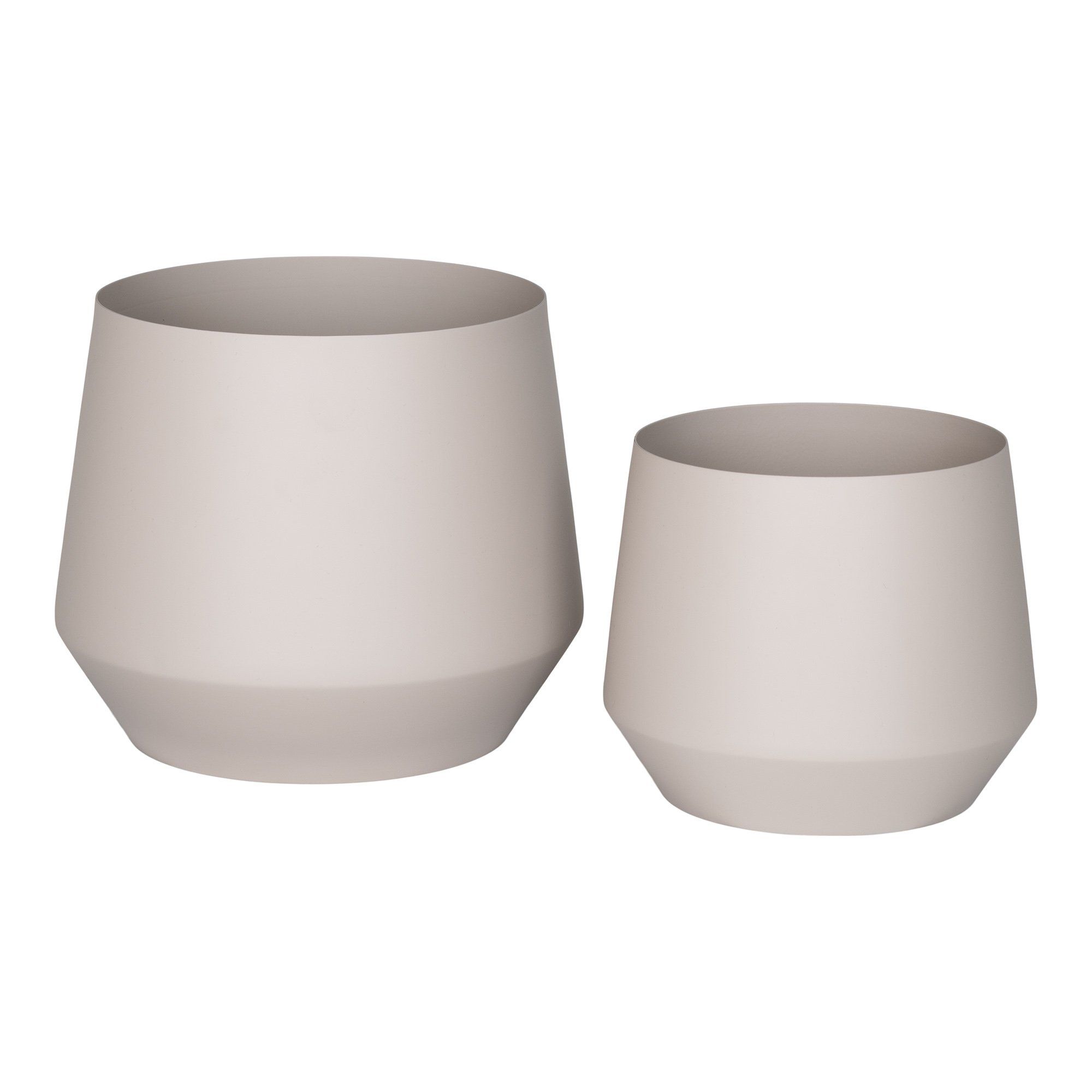 Lot de 2 pots de fleurs en acier sable - House Nordic | Leroy Merlin