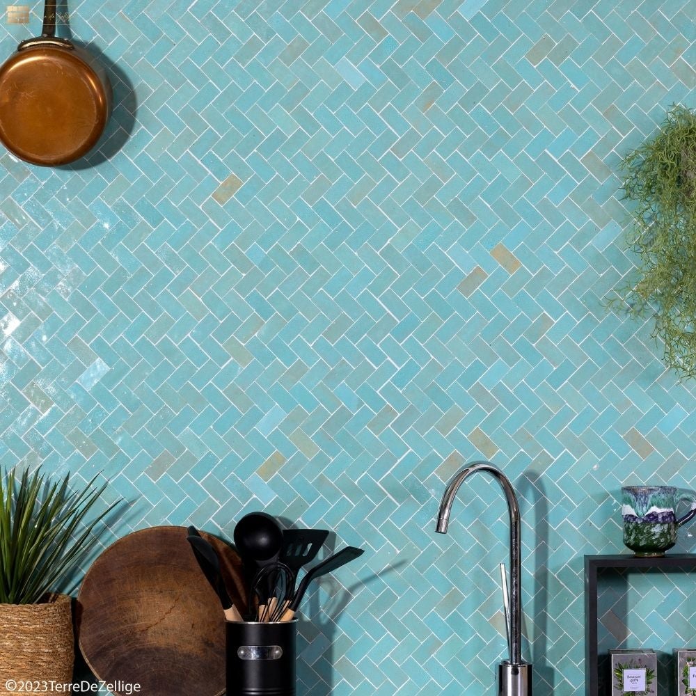 Zellige Marocain - Chevron - Carrelage mur - Terre De Zellige - (Vendu ...
