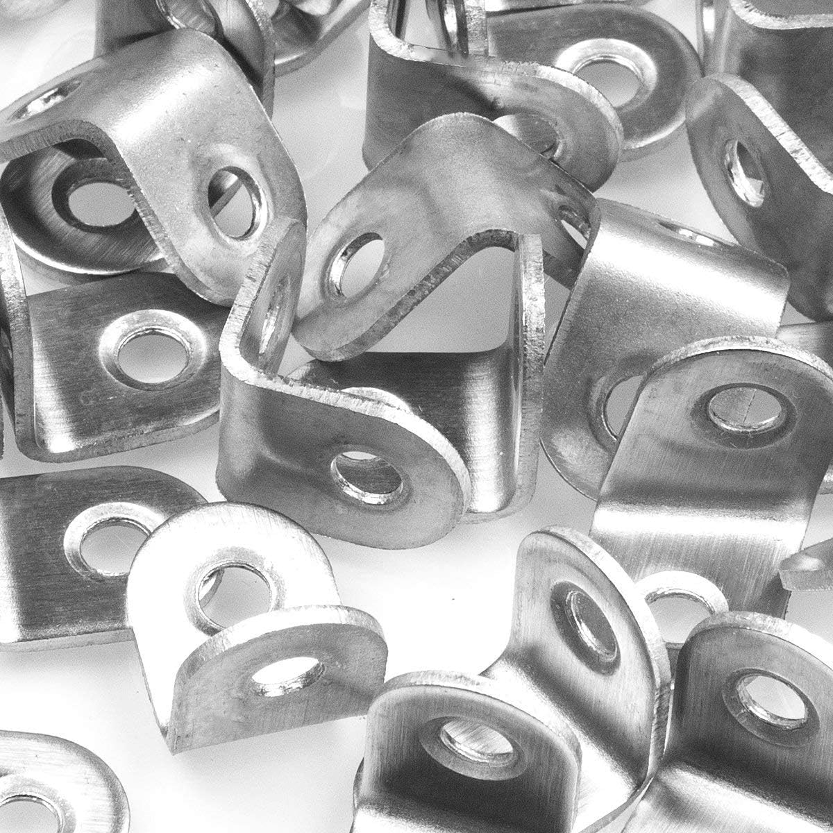 50pcs Équerre de Fixation Inox 20x20mm GrooFoo | Leroy Merlin