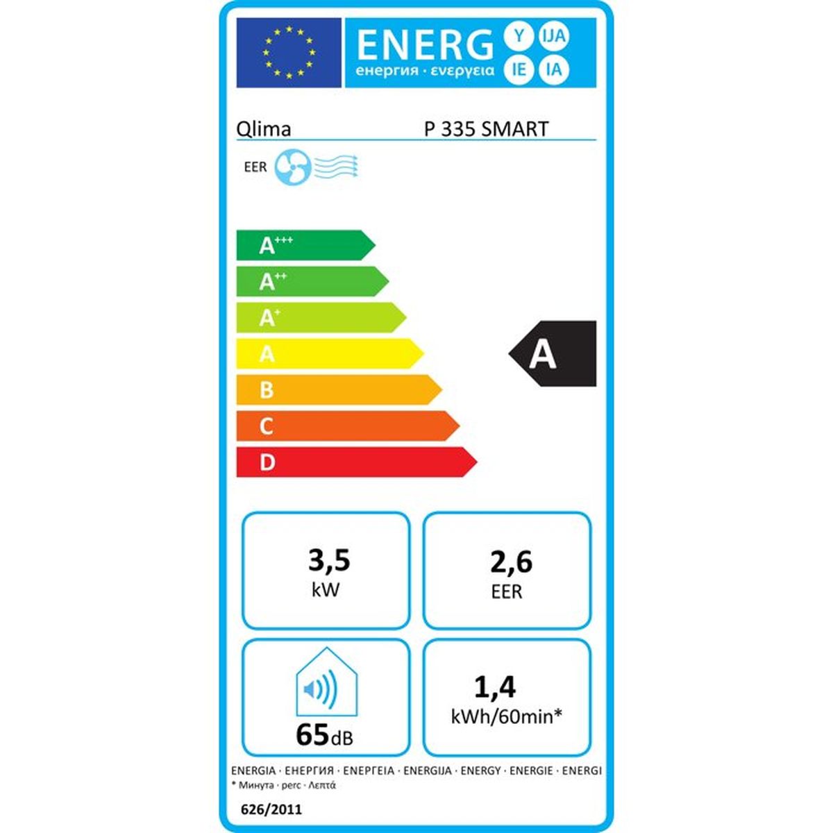 Climatiseur mobile Qlima P 335 Smart 3 5 kW Wi Fi déshumidification ...
