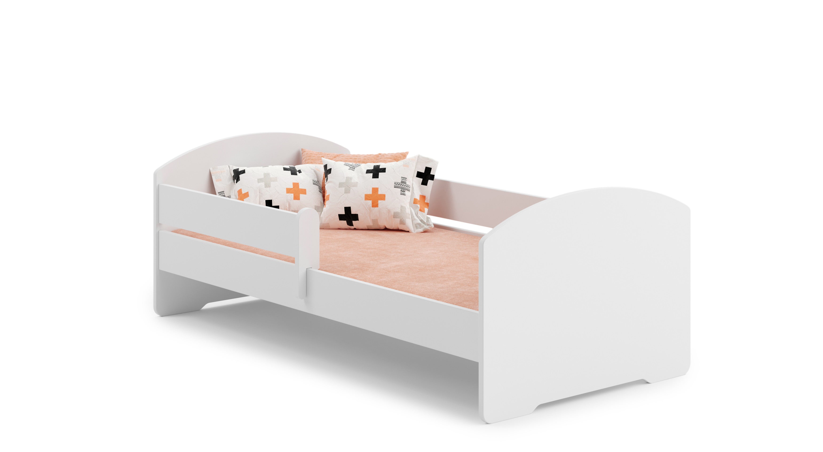 Cama infantil LOU con barandilla y colchón incluidos - Sin dibujo - 160 ...