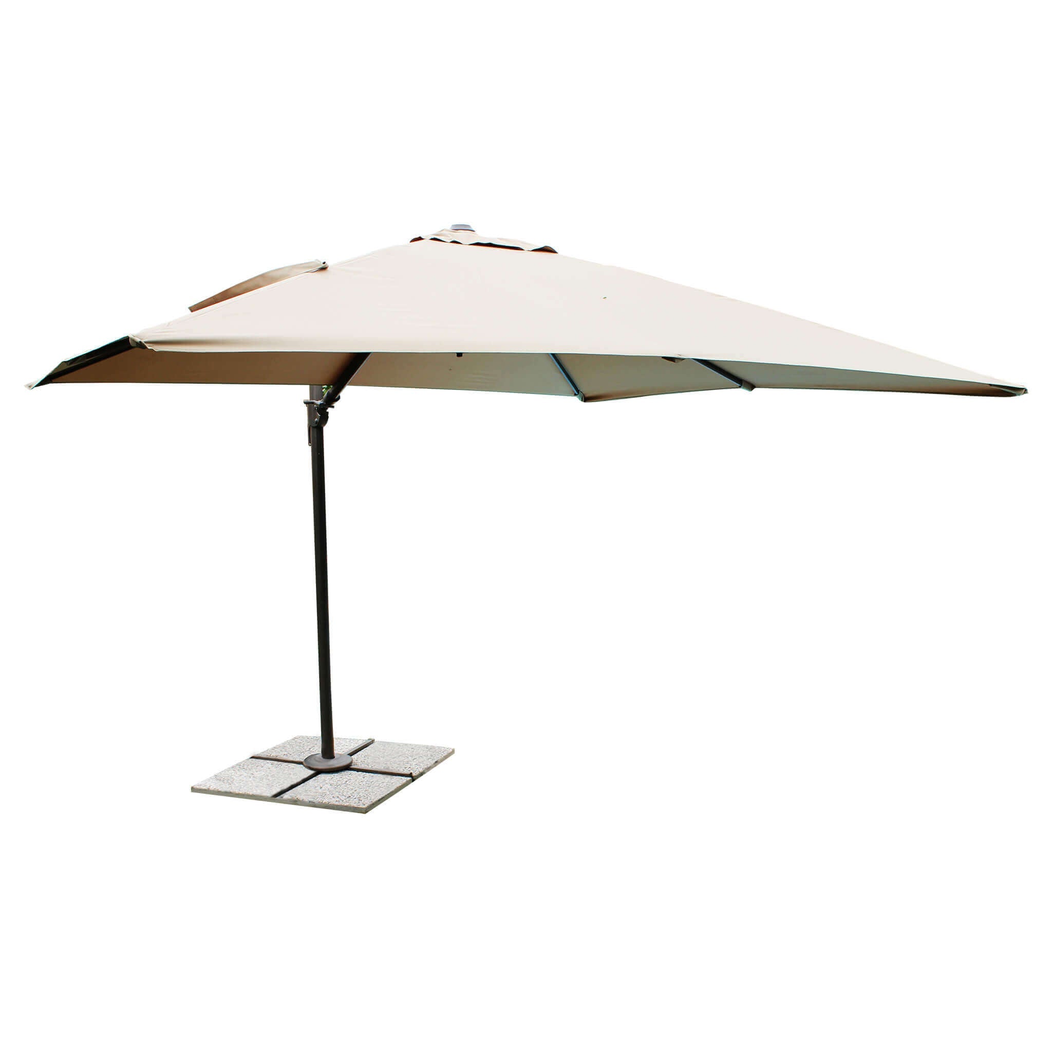 3x4 mt parapluie de jardin en aluminium avec velorum de bras coulable ...