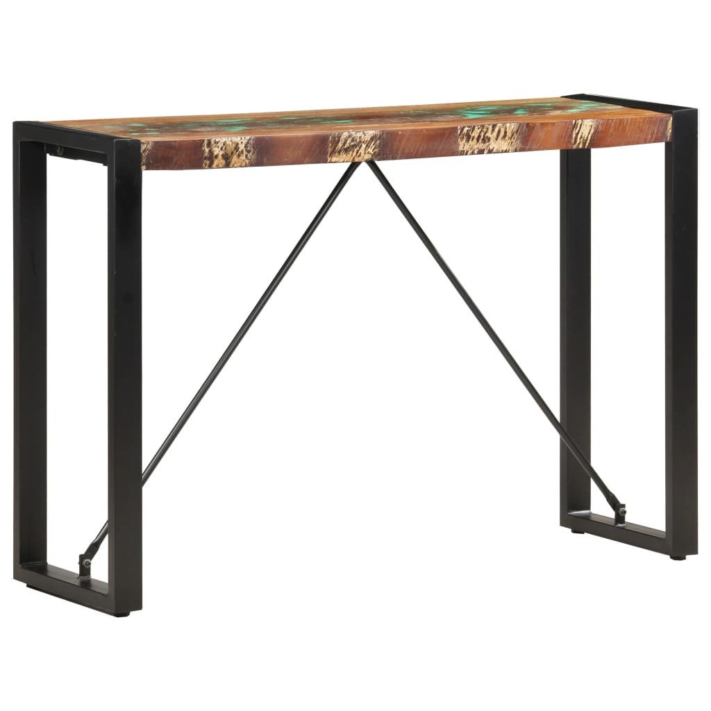 Table console 110x35x76 cm Bois de récupération massif | Leroy Merlin