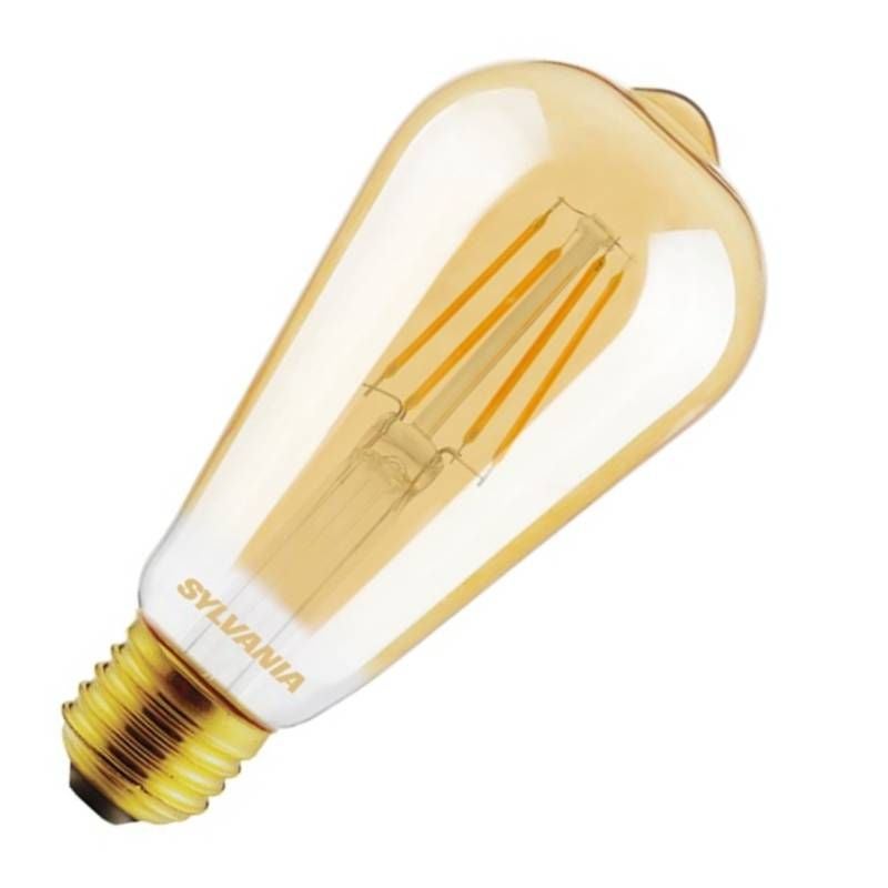 Lampe LED Toledo Retro ST64 Golden - 4.5W - 2500K - 420LM - E27 | Leroy ...
