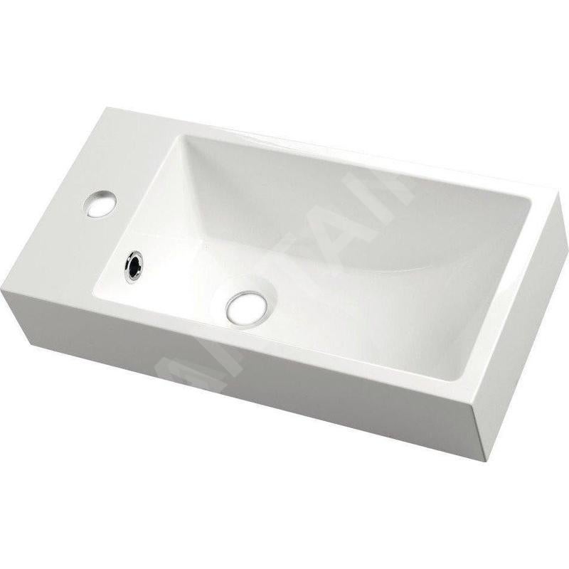 Sapho Small - Lavabo Ariana 500x100x250 mm, robinet à gauche, blanc ...