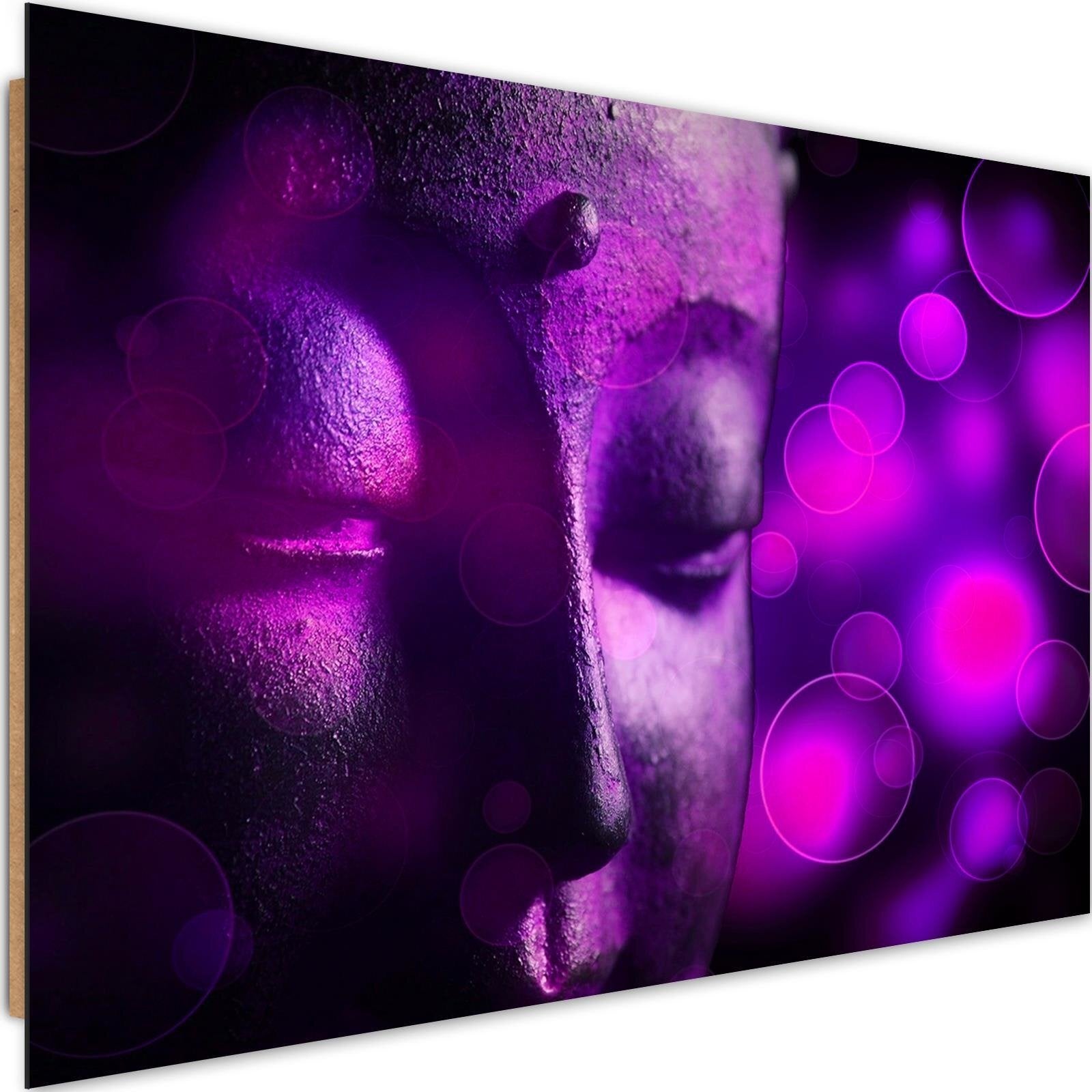 Tableau bois face bouddha 2 roues - 90 x 60 cm | Leroy Merlin