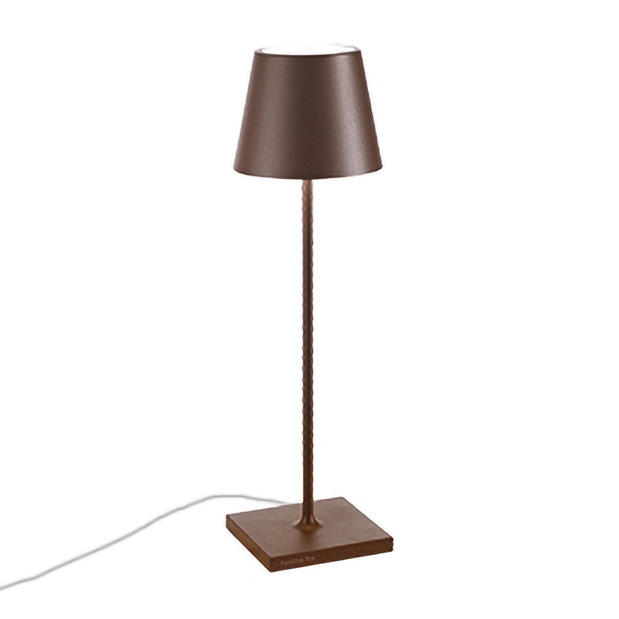 Lampe de table Poldina Corten avec prise 230V LED dimmable 11x38 cm ...