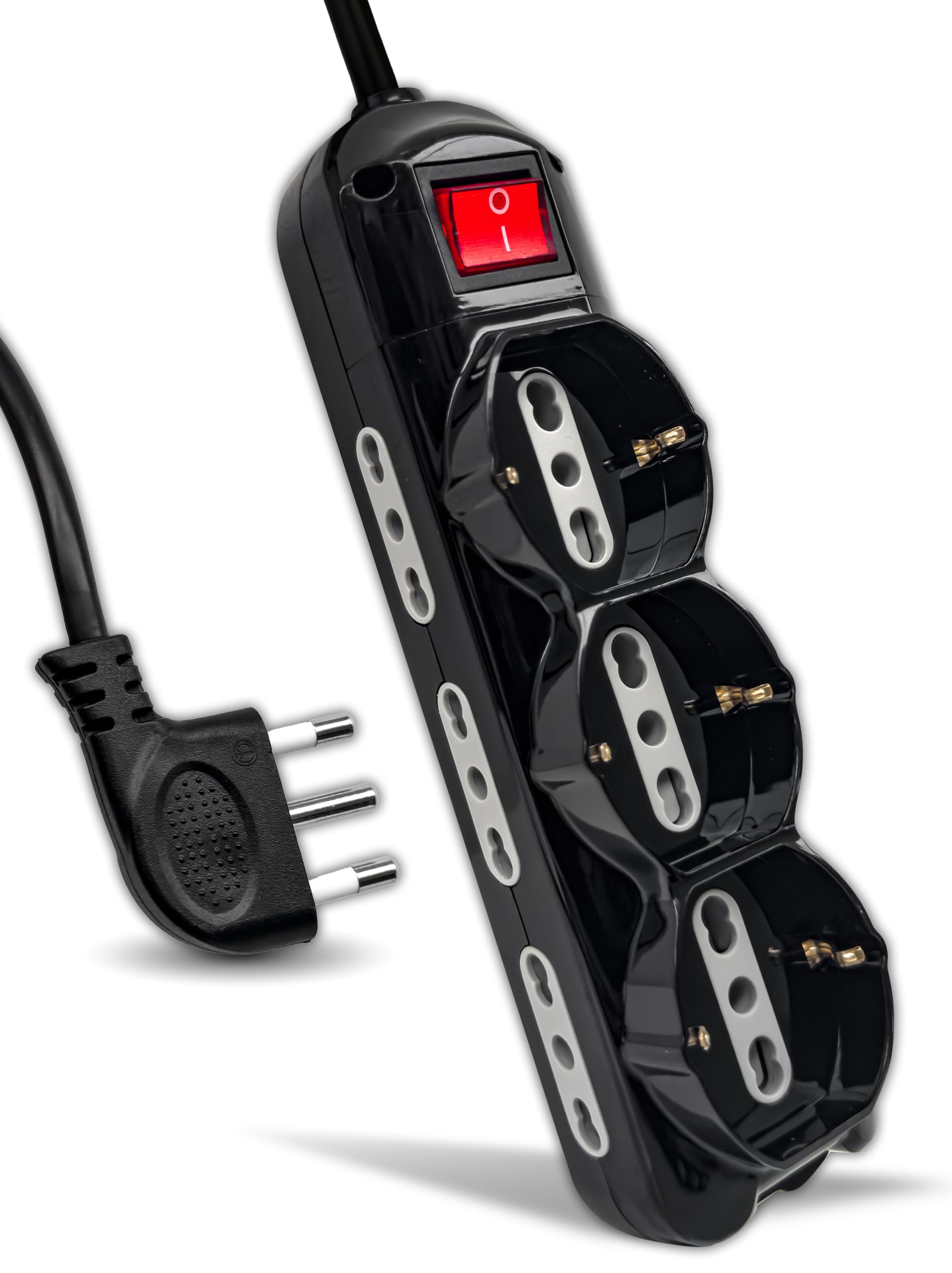 V-TAC Multipresa Elettrica Nera 9 Posti con Interruttore e Cavo 1,5mt ...