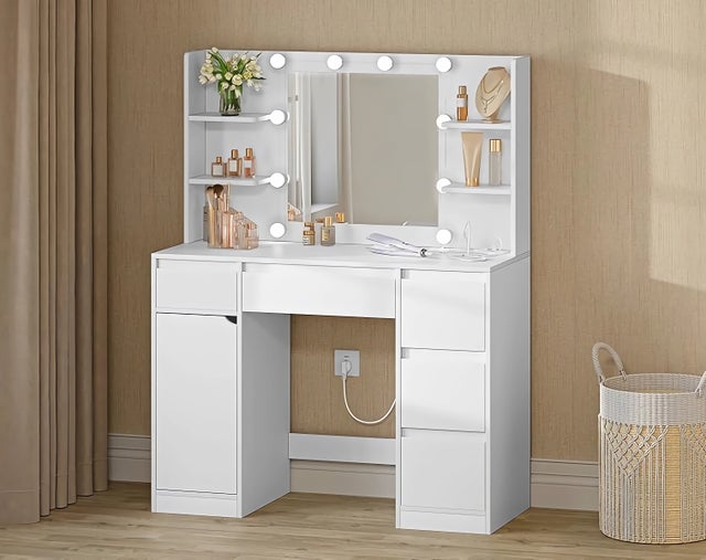 Coiffeuse avec miroir au meilleur prix | Leroy Merlin