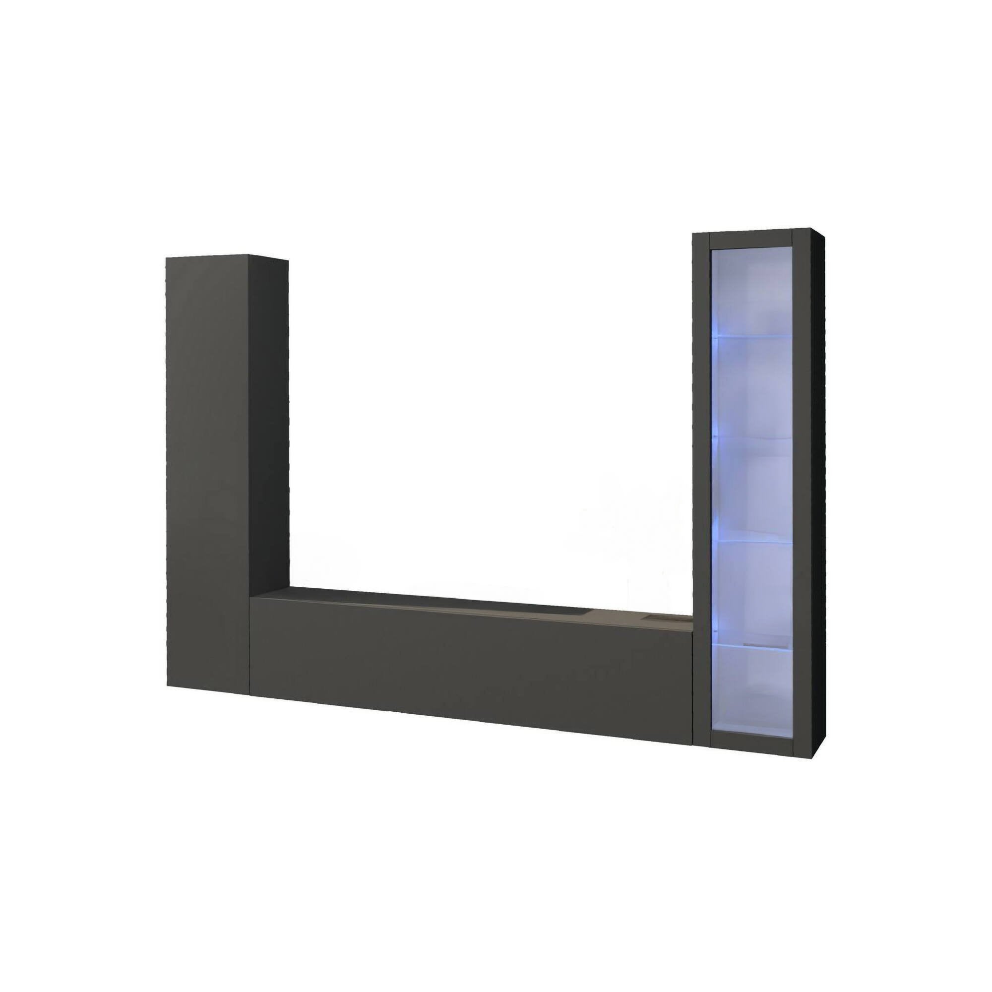 Placard Dekda, Ensemble de salon Meuble TV avec 3 portes, Meuble de ...