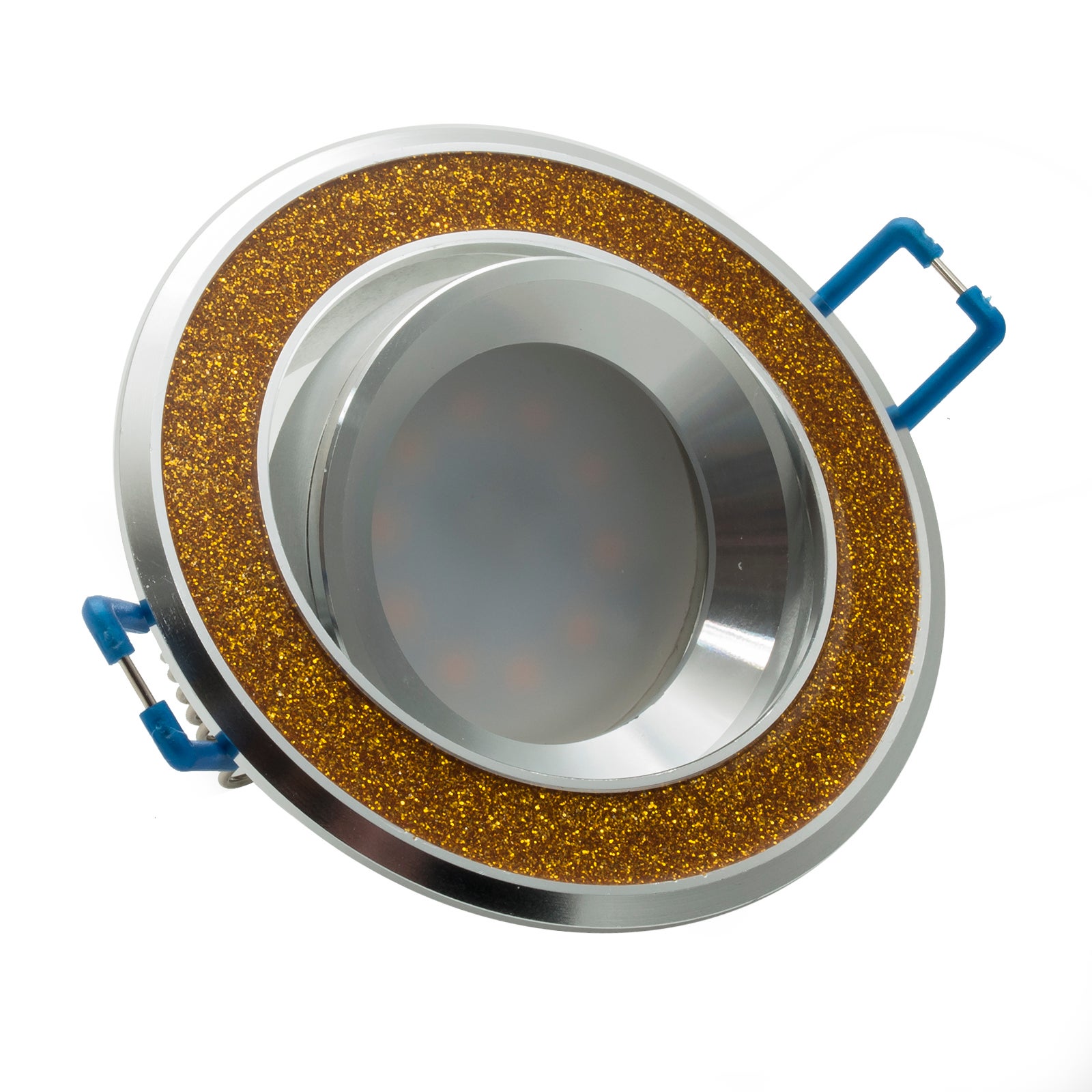 Spot LED 8W paillettes or réglable GU10 encastré trou de lumière ...