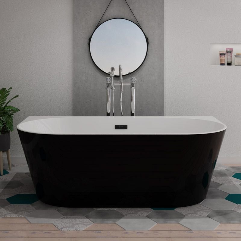 Baignoire îlot Lazzio Black - 170 x 80 x 58 cm | Leroy Merlin