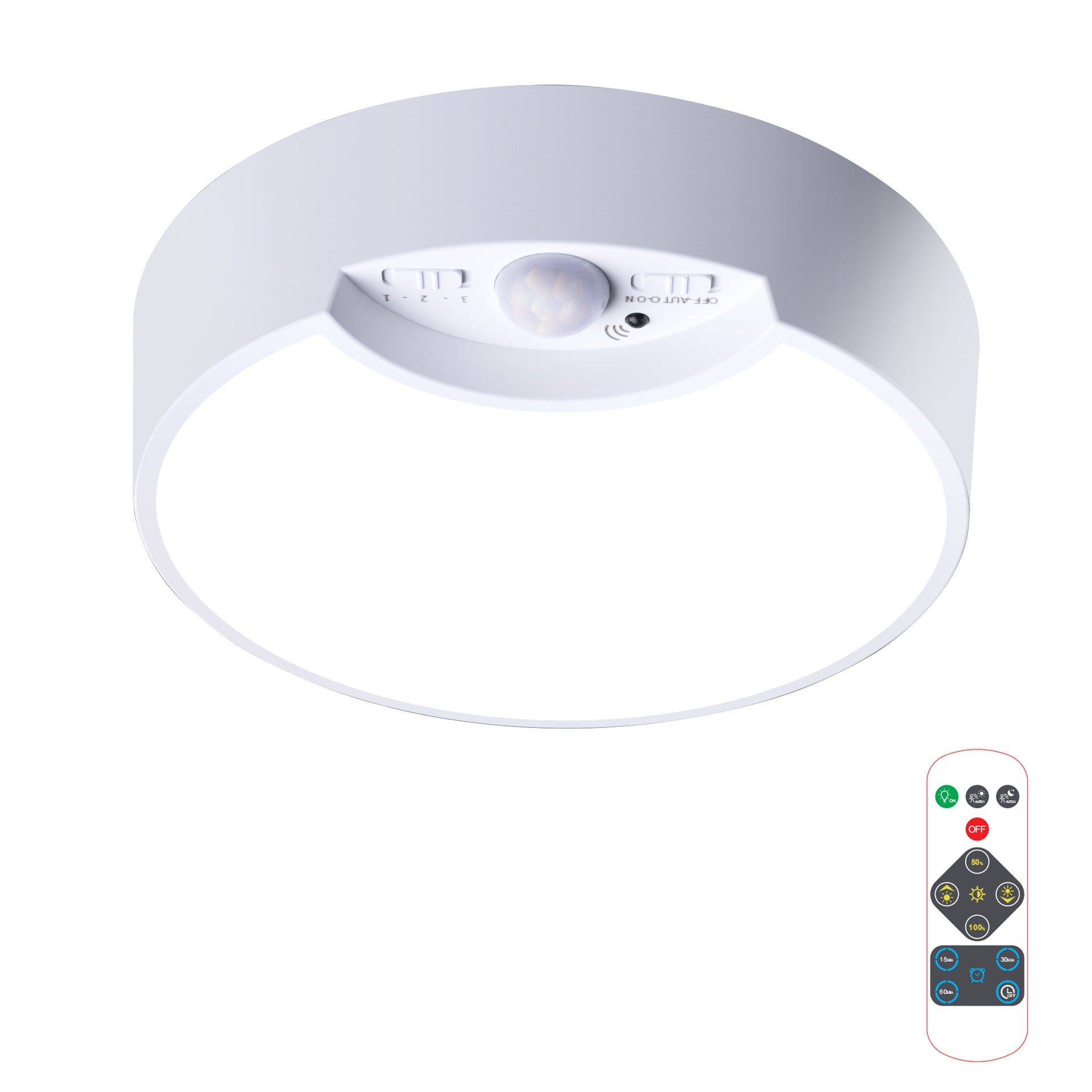 Luz nocturna LED con sensor de movimiento inteligente y control remoto ...