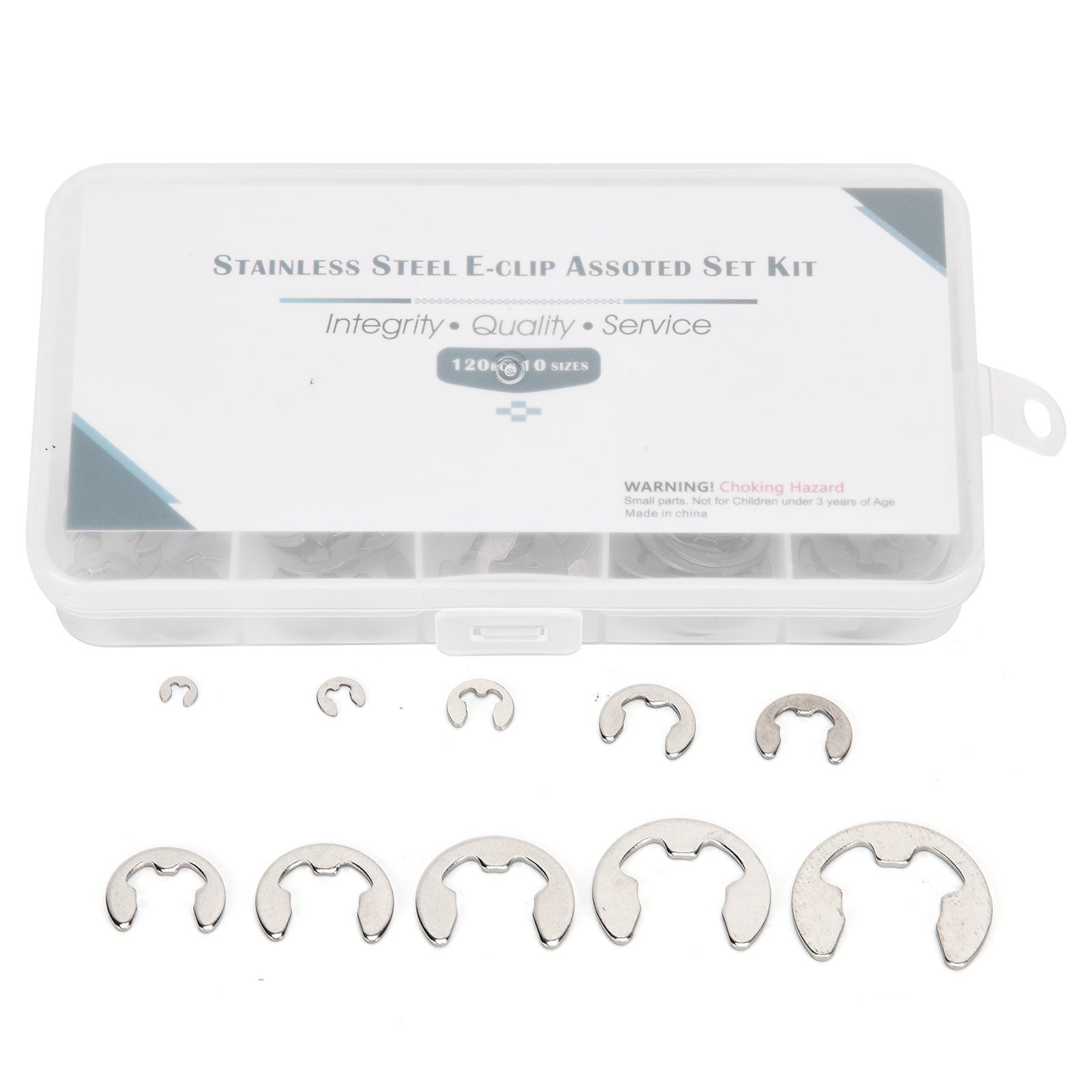 Kit d'assortiment de circlips de retenue externes en acier inoxydable ...