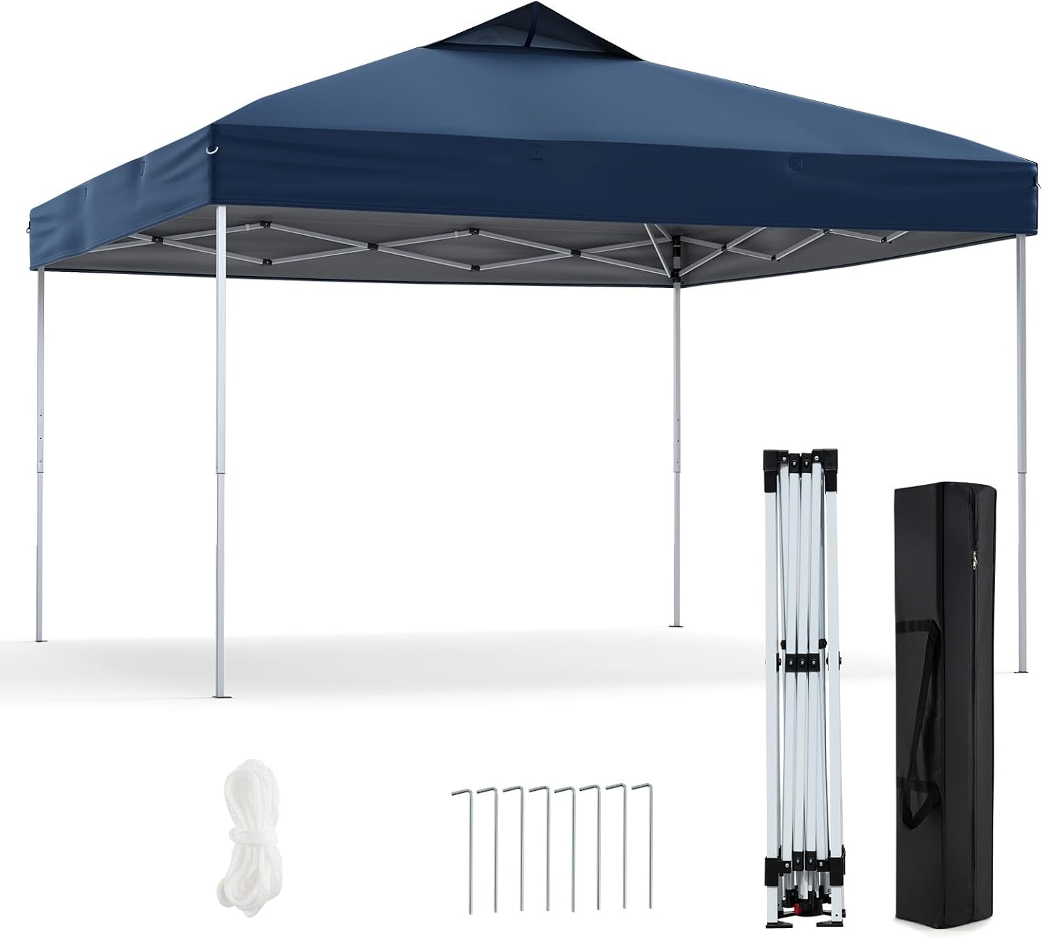 Tente Pliable 2,95 x 2,95 m, UV 50+, tonnelle de Jardin Hauteur réglable,1 Serrure Centrale, Sac ...