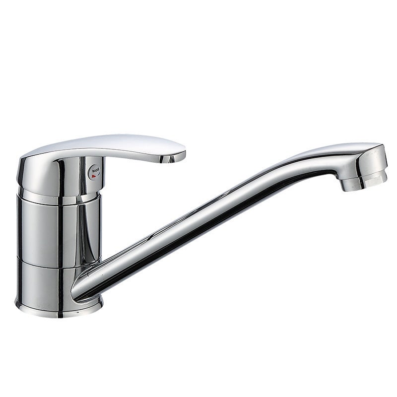 Robinet universel à bec long 180°, eau chaude et eau froide, trou ...