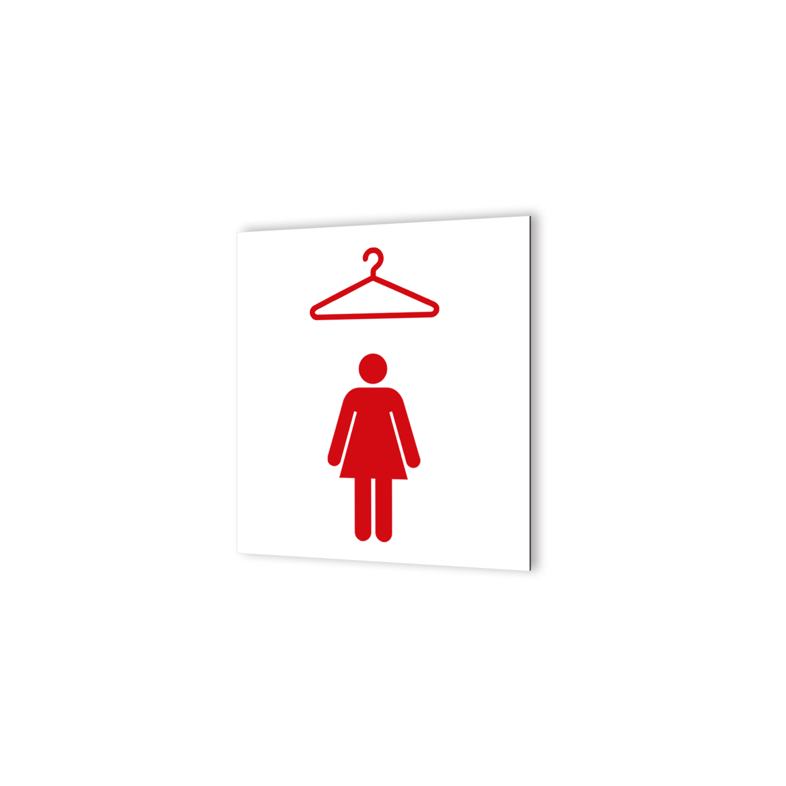 Pictogramme Vestiaires Femmes - Plaque signalétique Dibond Blanc ...