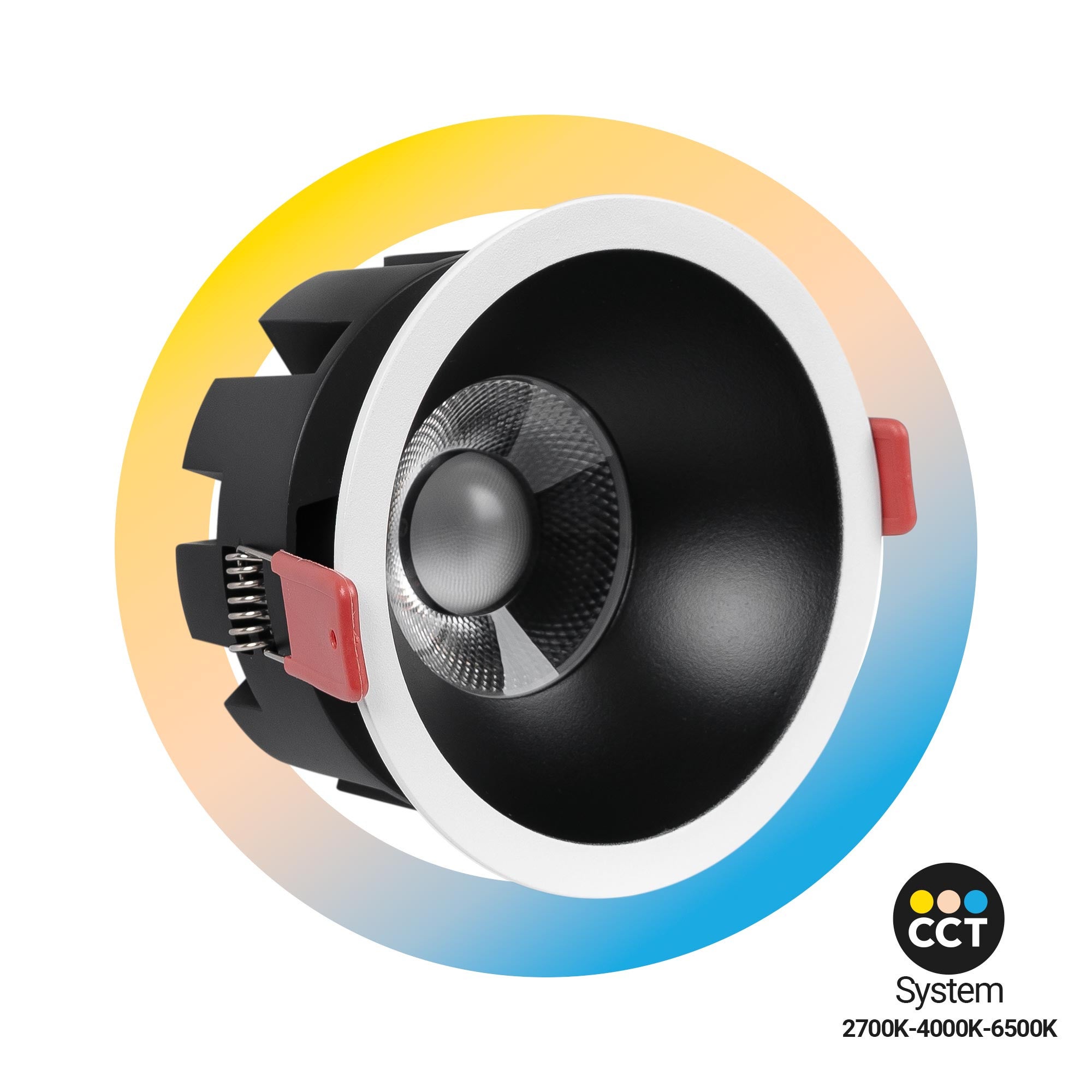 Downlight LED - 15W - CCT - Chip OSRAM - Corte Ø 90mm - Negro | Leroy ...