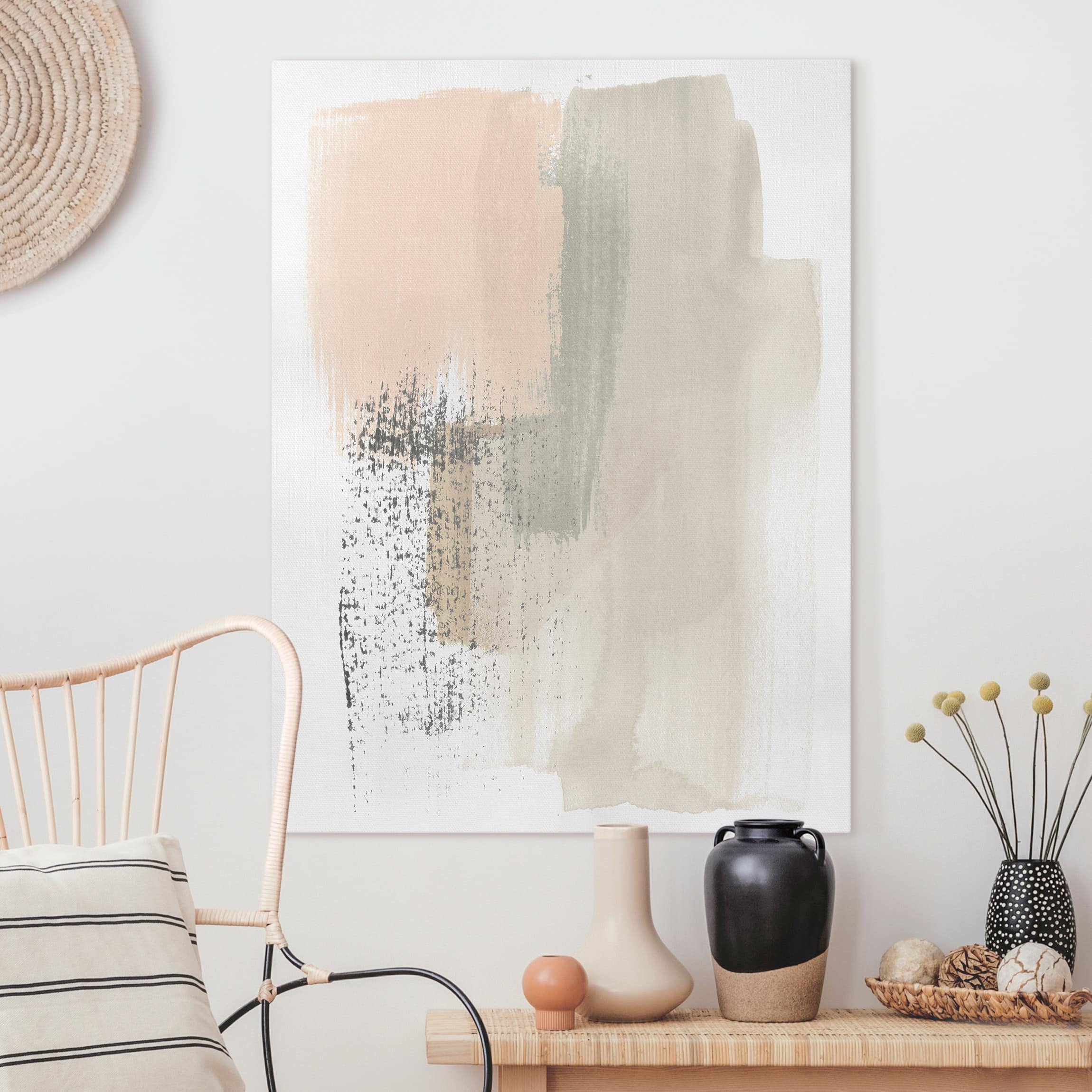 Lienzo cuadro en lienzo bastidor impresion en lienzo rosa abstracto ...