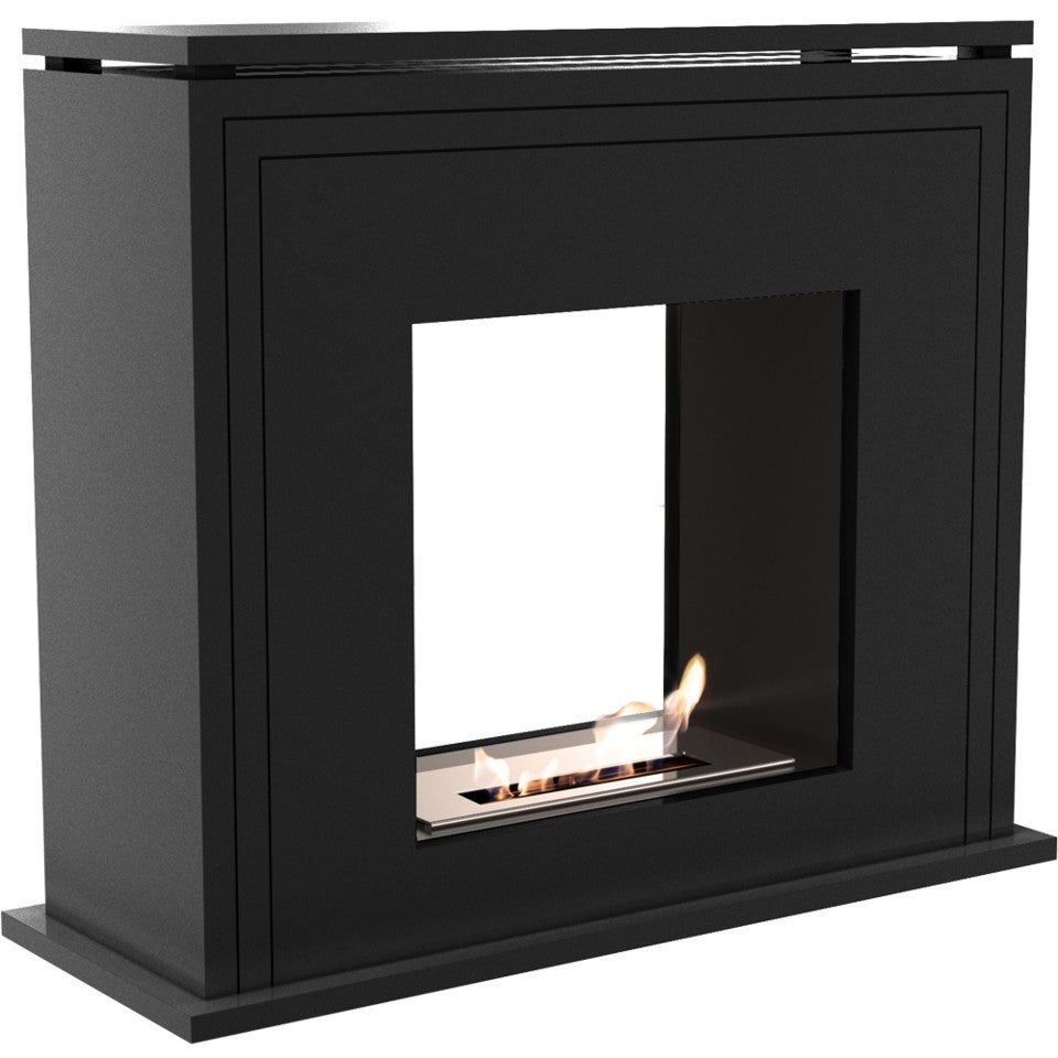 Cheminée bio-éthanol JUNE NOIR 80 cm | Leroy Merlin