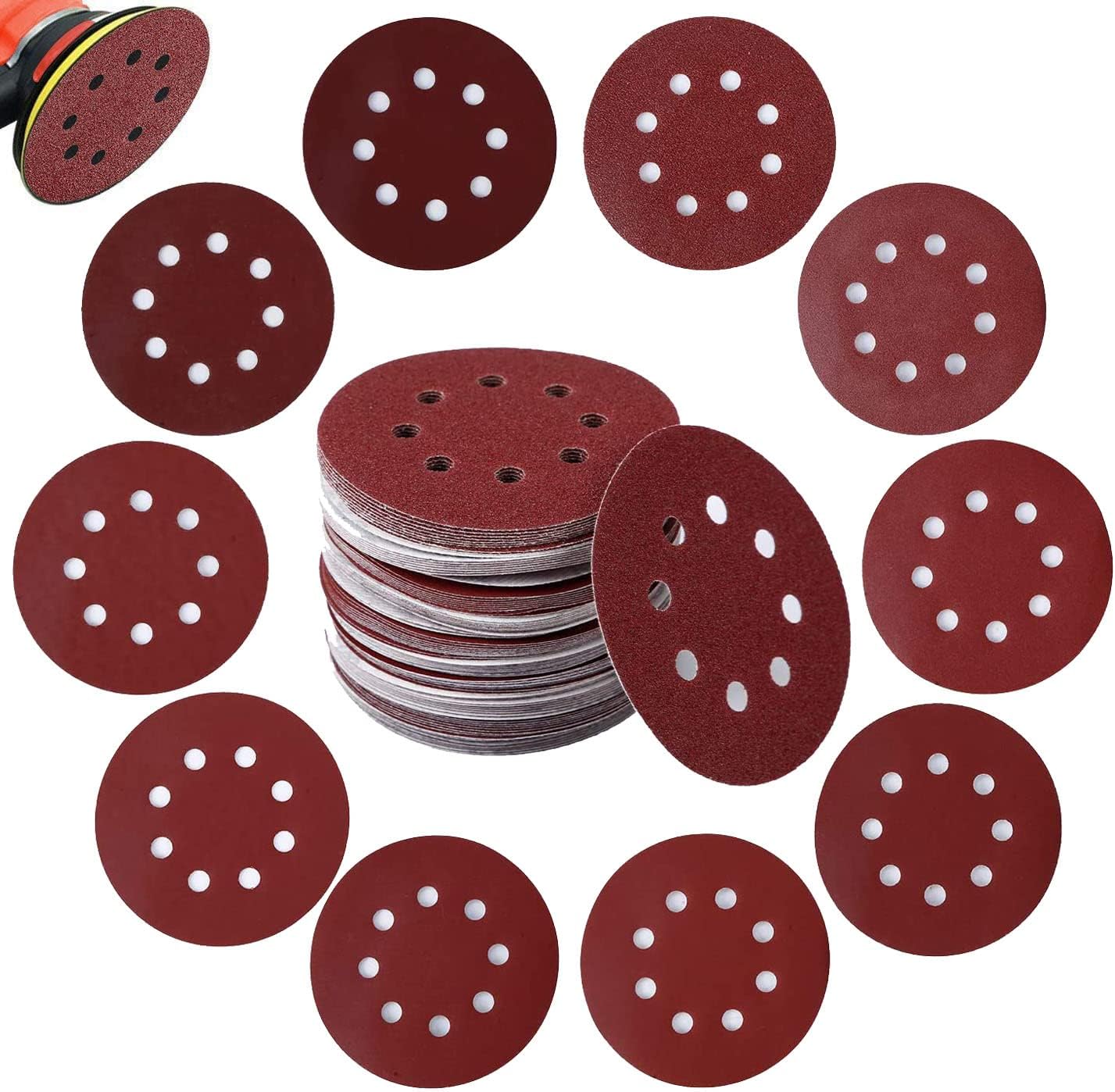 Disque de Ponçage 100pcs Disques Abrasifs 40/60/80/120/180/240/320/400 ...