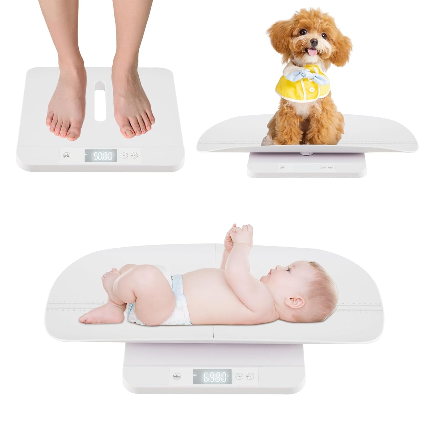 Balance Bébé Numérique, Pèse Bébé avec Plateau Amovible pour Mesurer ...