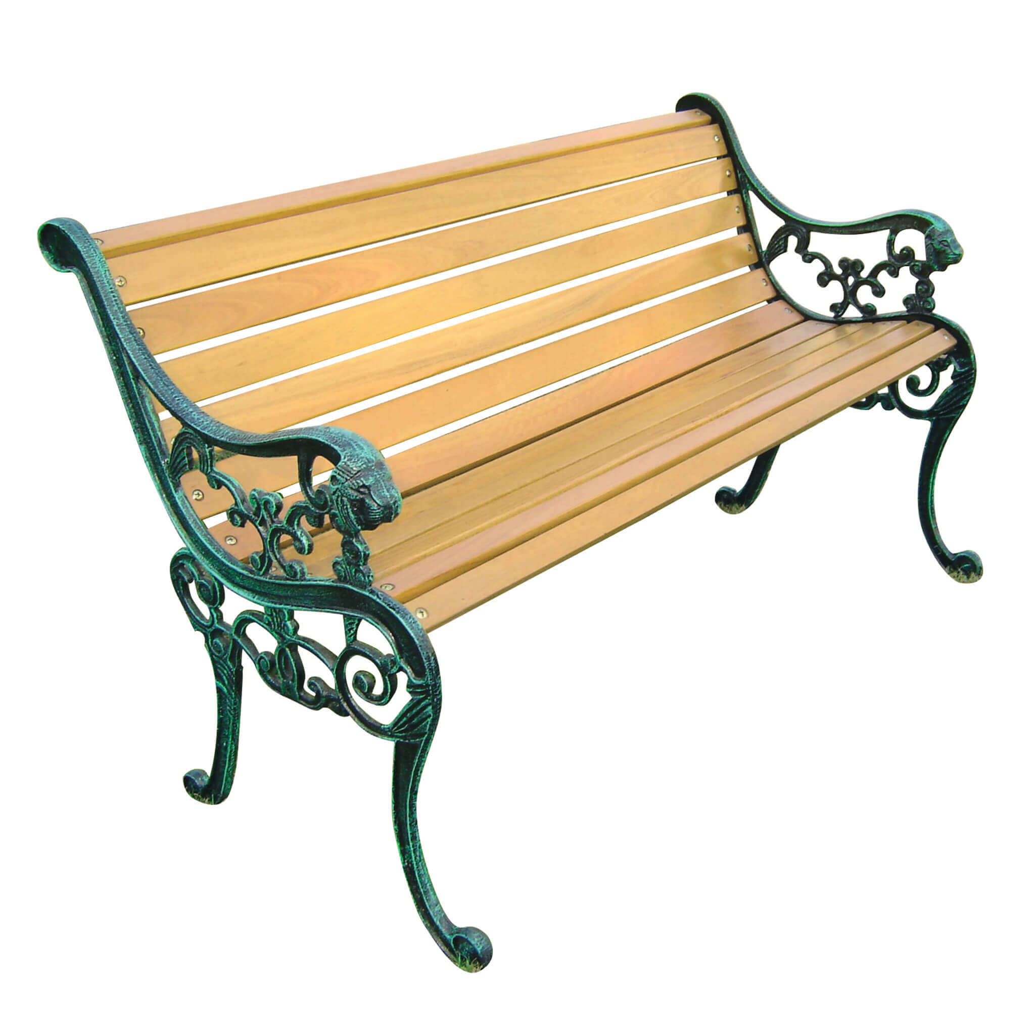 Banc d'extérieur en bois laqué et fonte Leone | Leroy Merlin