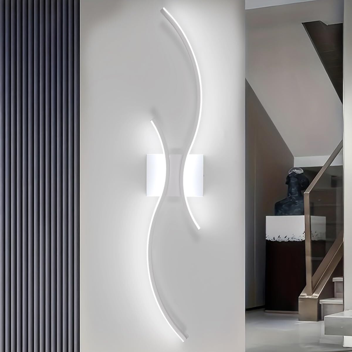 COMELY Applique Murale Intérieure LED, 27W 6500K Moderne Lampe LED ...