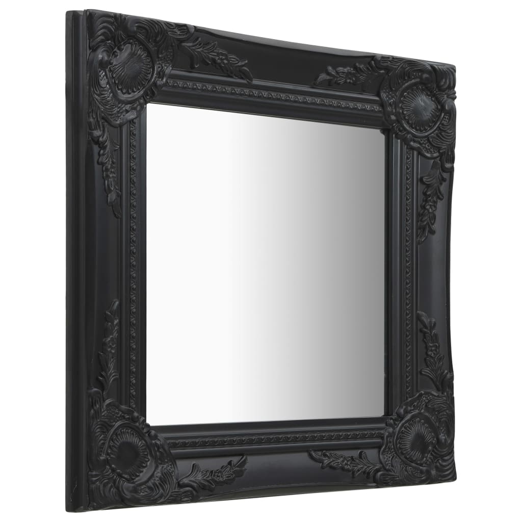 Miroir mural | Miroir décoratif style baroque 40x40 cm noir CFW851436 ...