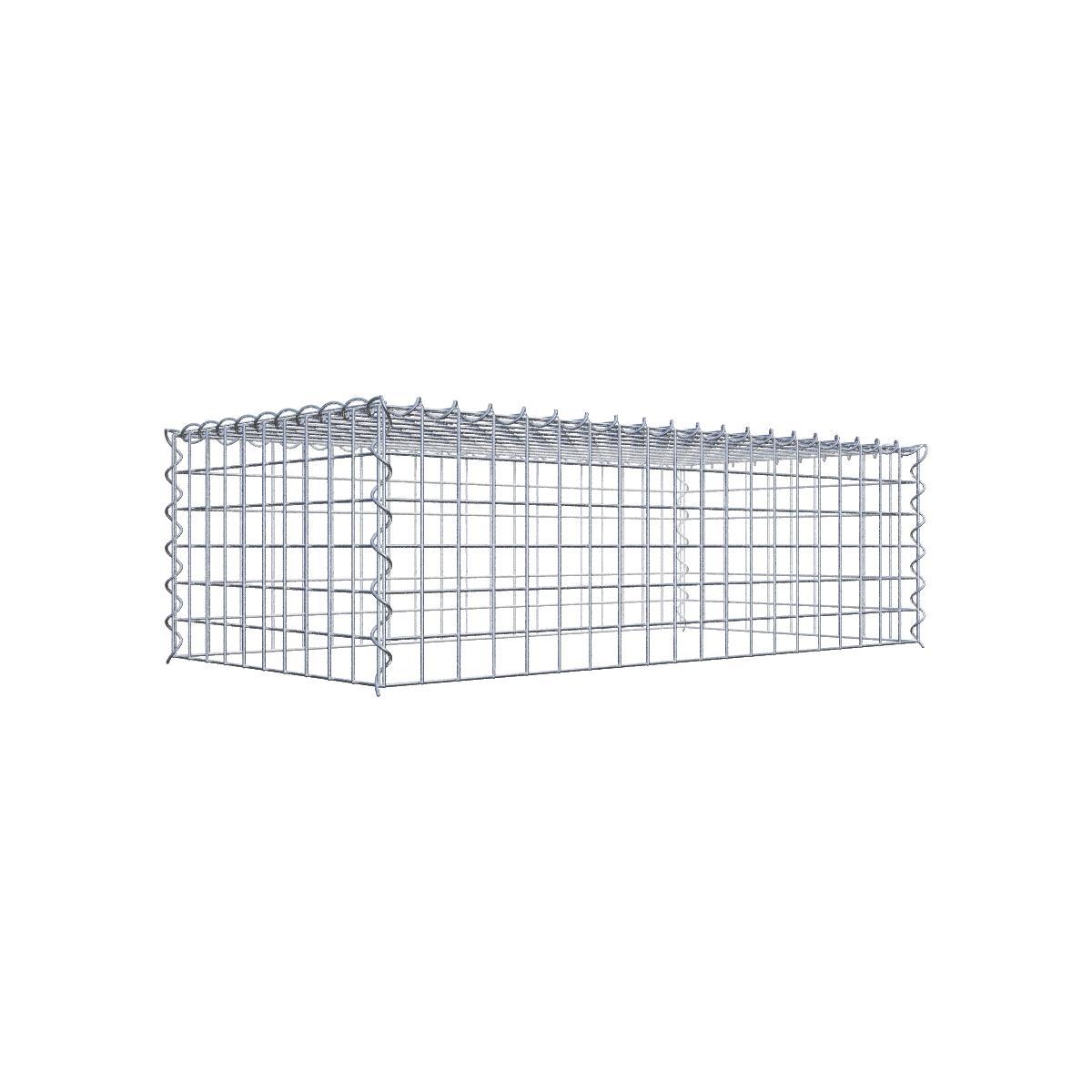 Gabiona - Gabion à monter en hauteur 100 cm x 30 cm x 50 cm (L x H x P), maille 5 x 5 cm ...