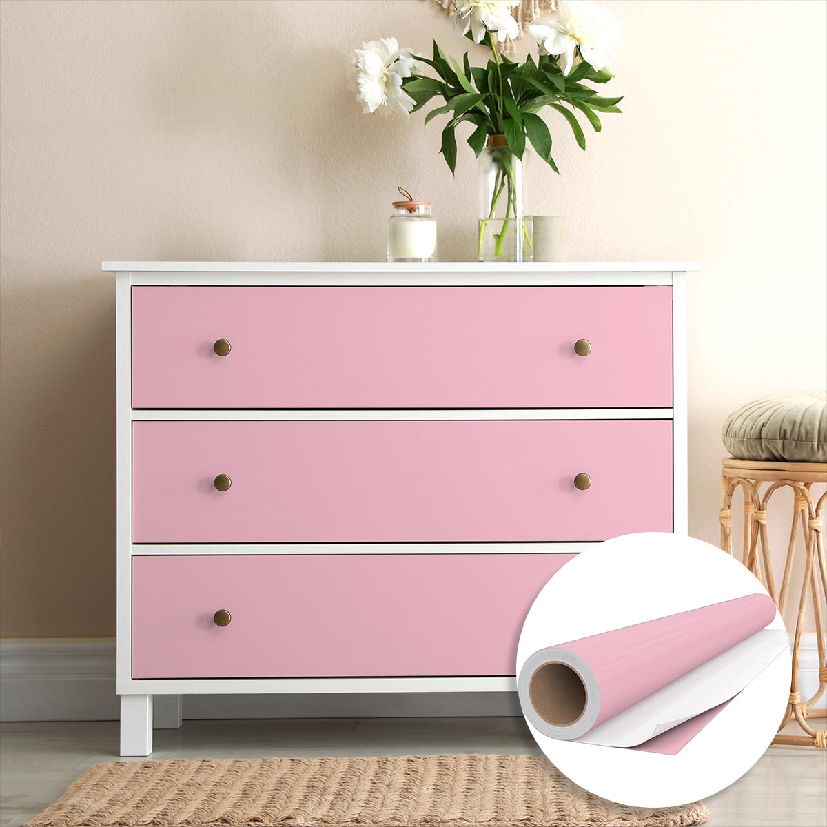 Rouleau adhésif Imperméable Vinyle au Mètre - Sticker Lavable Cuisine ...