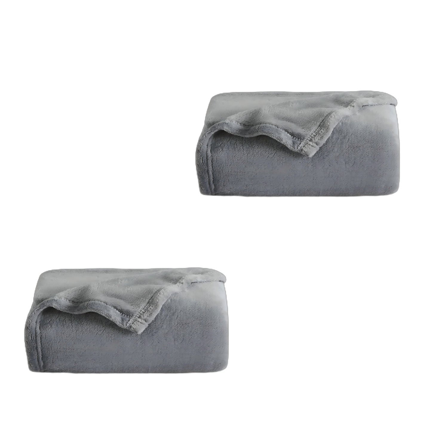 Couverture Plaid 150x200cm 2x - Gris foncé - Douce et Durable - Toutes ...